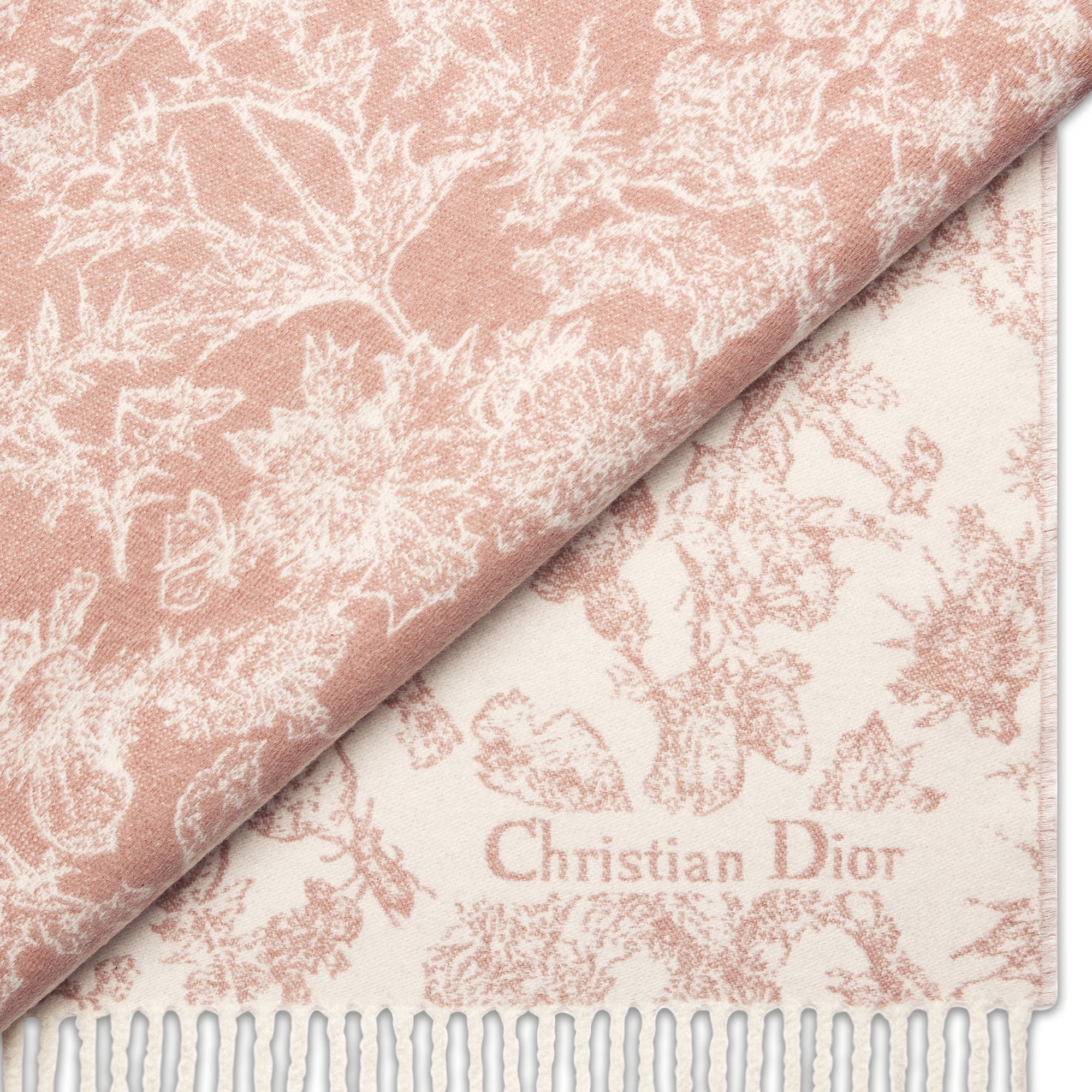 Dior Chardons Scarf Rose des Vents Cashmere and Wool | DIOR