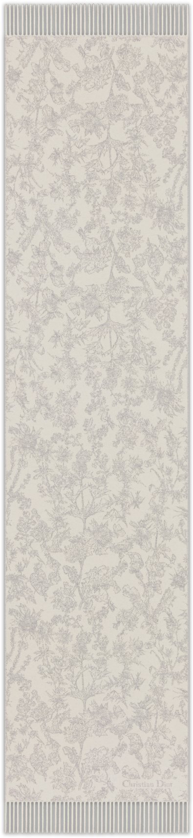 ผ้าพันคอ Dior Chardons ผ้าแคชเมียร์และผ้าวูลสีน้ำเงินเนวี่ | DIOR