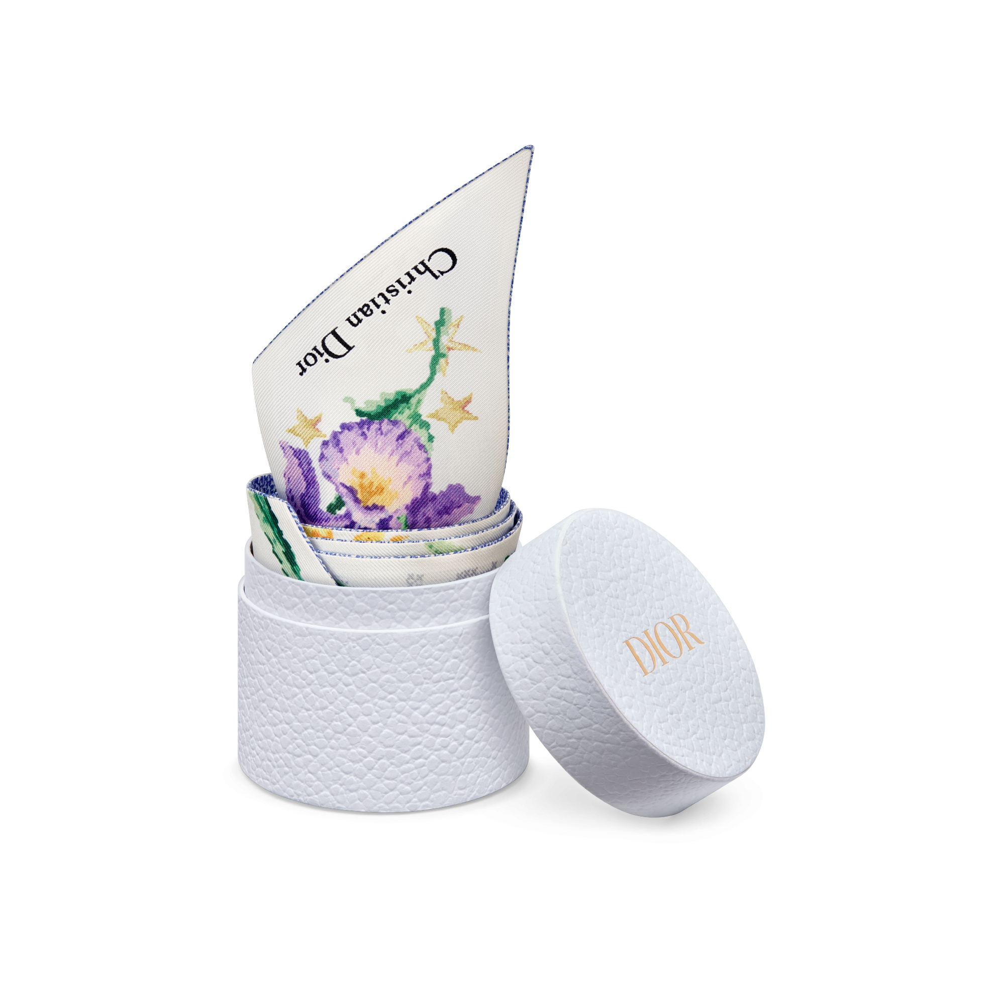 Christian Dior 1947 Zodiac Libra Mitzah Scarf Ivory and Blue Multicolor ...