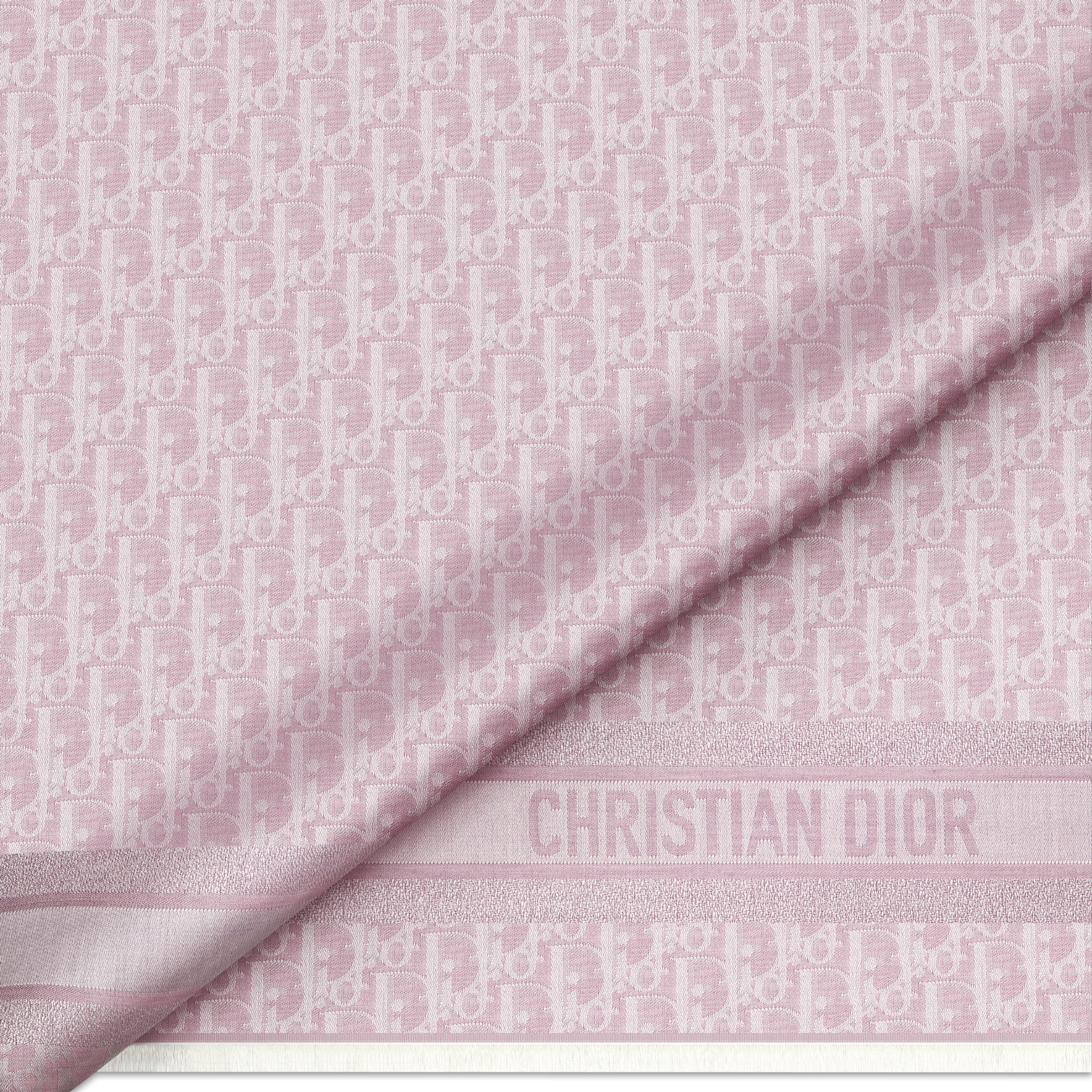 Dior Oblique Shawl Purple Silk, Wool and Cashmere | DIOR
