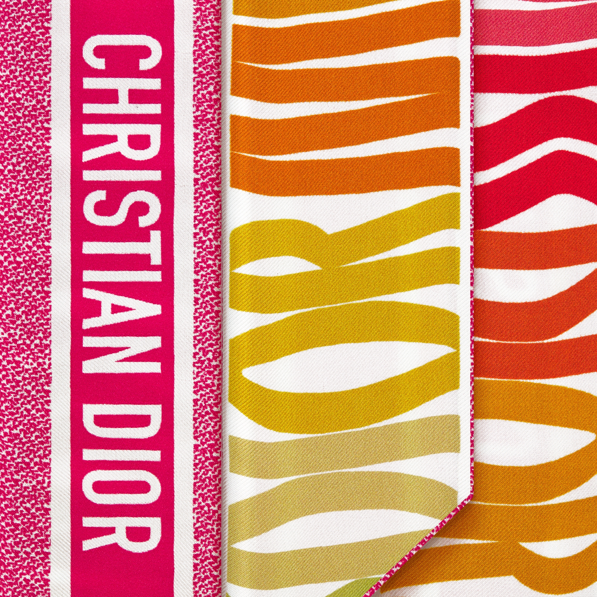 Miss Dior Allover Mitzah Scarf White Multicolor Silk Twill | DIOR