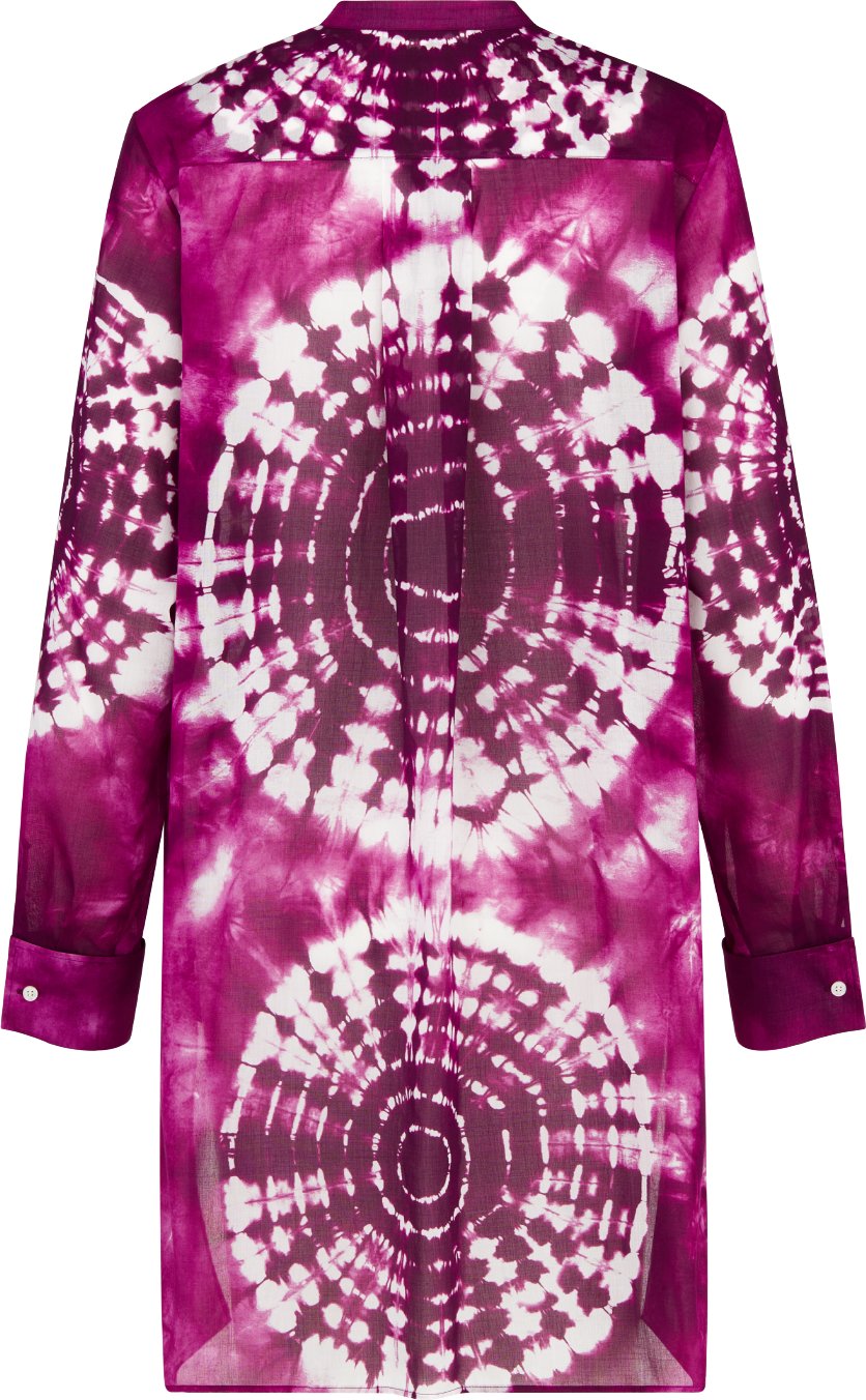 Miss Dior Blouse Purple Cotton Muslin with Tie & Dior Motif | DIOR