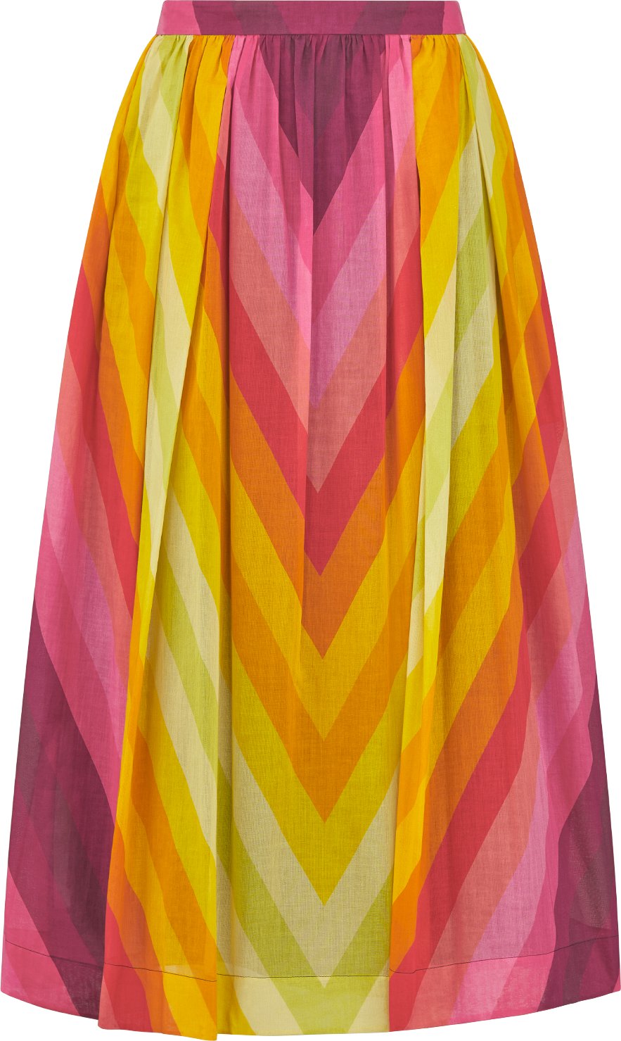 Jupe mi-longue évasée Miss Dior Mousseline de coton à motif Dior ...