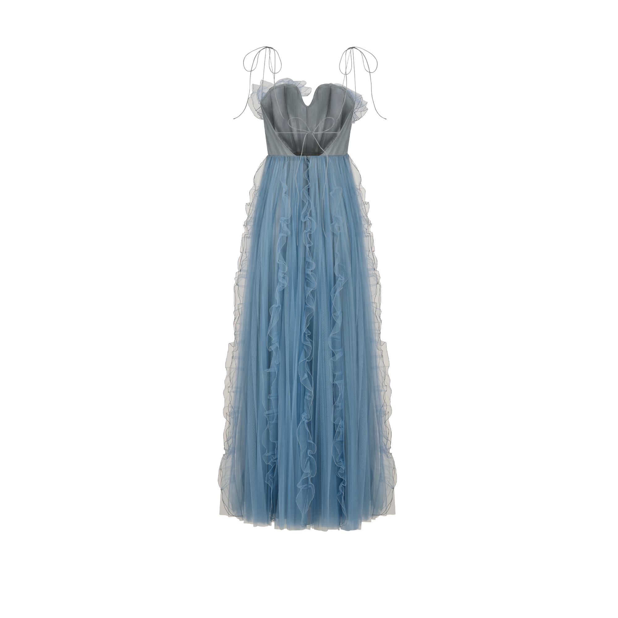 Robe longue de soirée Tulle bleu ciel | DIOR