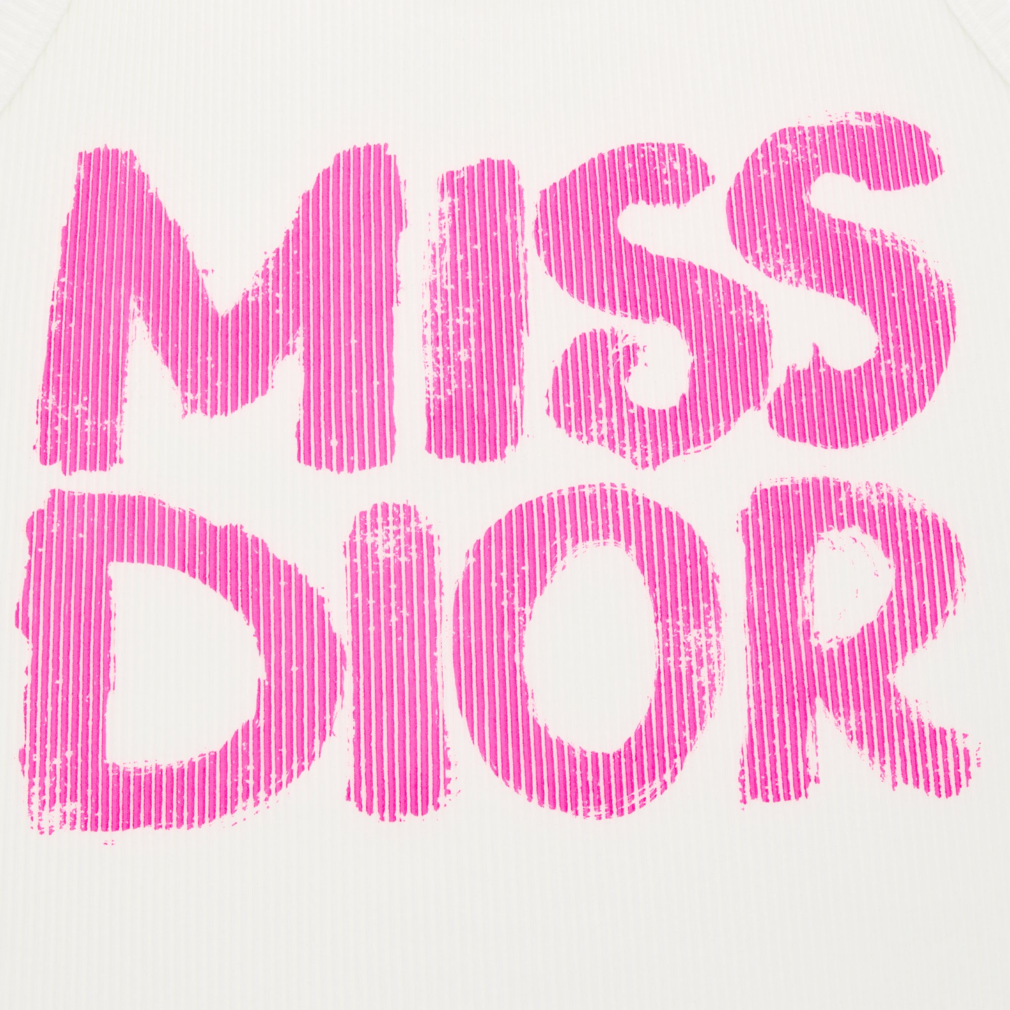 Camiseta de tirantes Miss Dior Punto de algodón acanalado blanco con ...