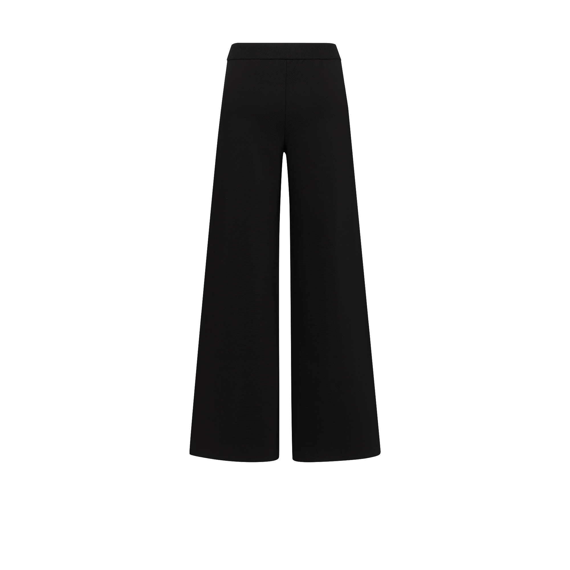 Flared Pants Black Compact Technical Knit with White Dior Graphique ...