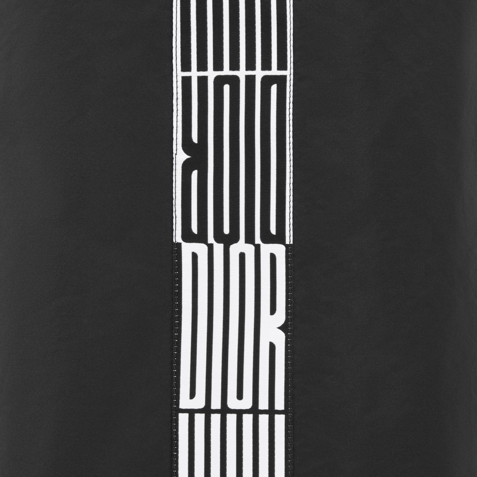 루즈 플레어 팬츠 블랙 자카드 테크니컬 태피터 & 화이트 Dior Graphique 모티브 | DIOR