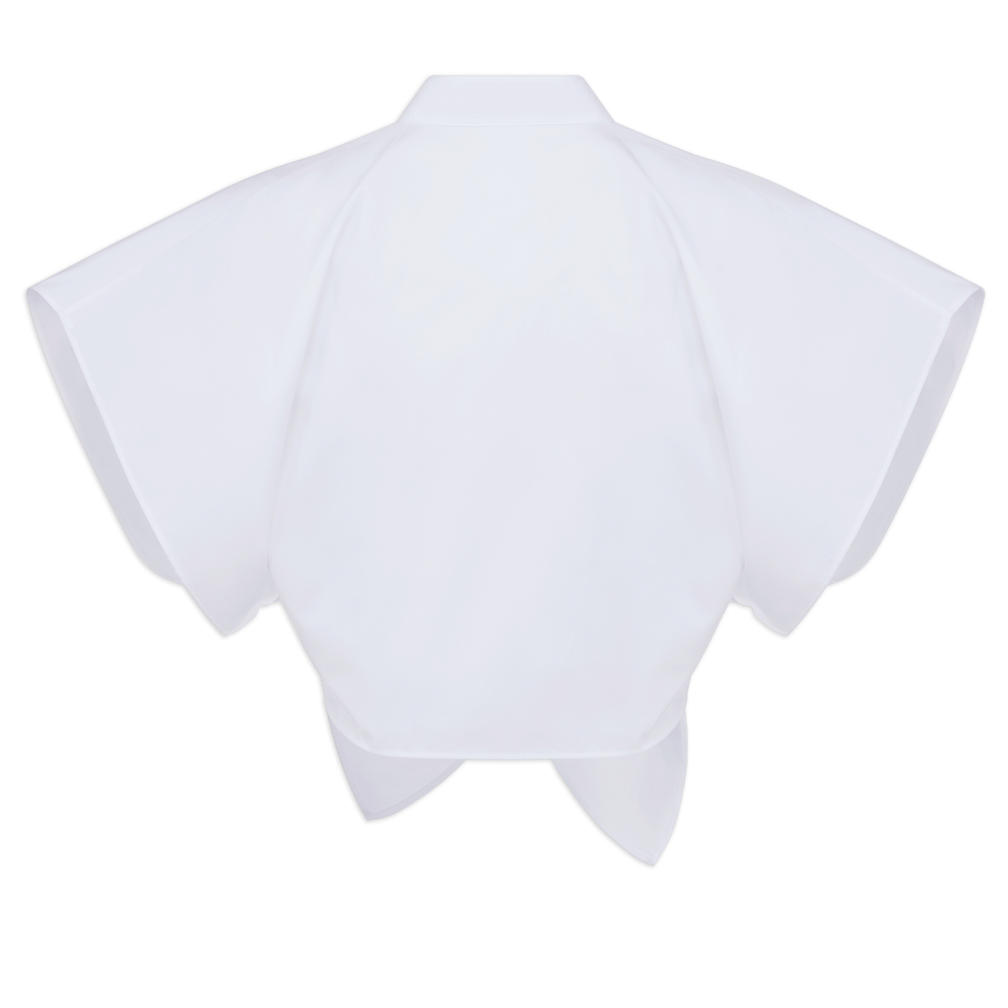 Korte, geknoopte Dioriviera-blouse Wit katoenpoplin | DIOR