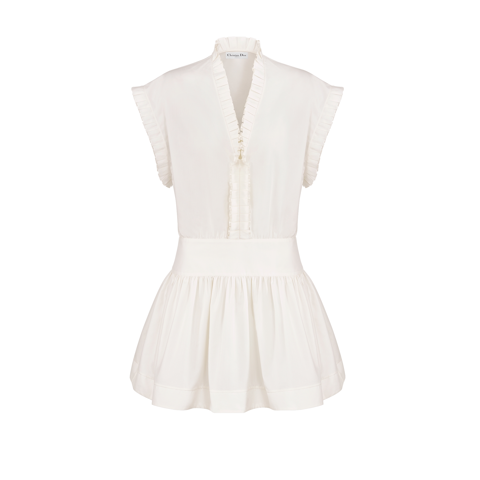 Dioriviera Short Belted Shirtdress Beige Cotton Gabardine | DIOR