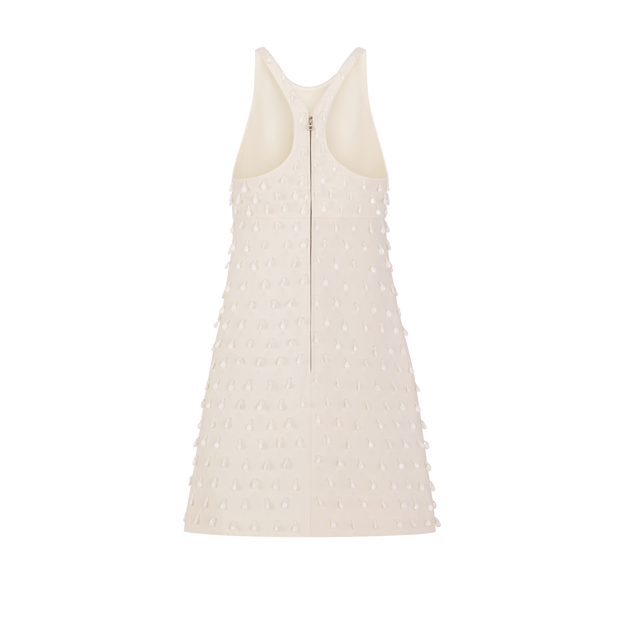 Dioriviera Short Embroidered Dress White Wool and Silk | DIOR