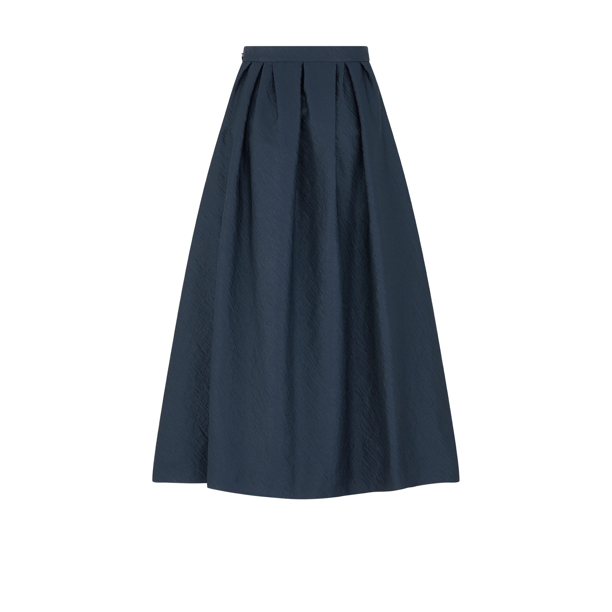 Falda acampanada de largo medio Tejido técnico cloqué azul oscuro | DIOR