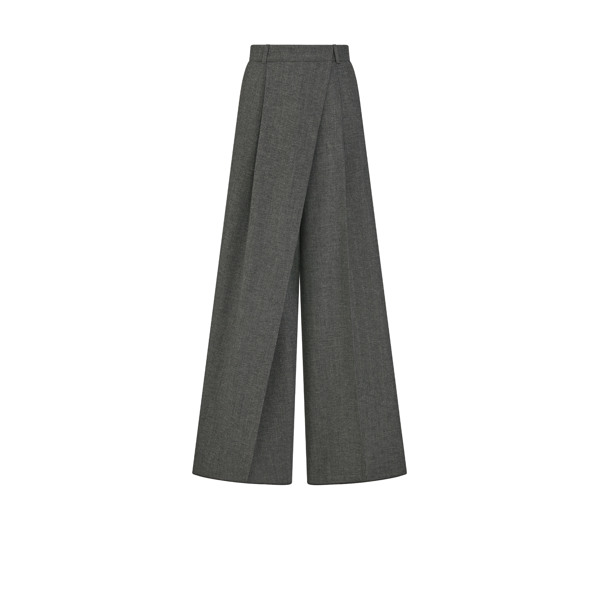 Wrap Pants Gray Wool Tweed | DIOR