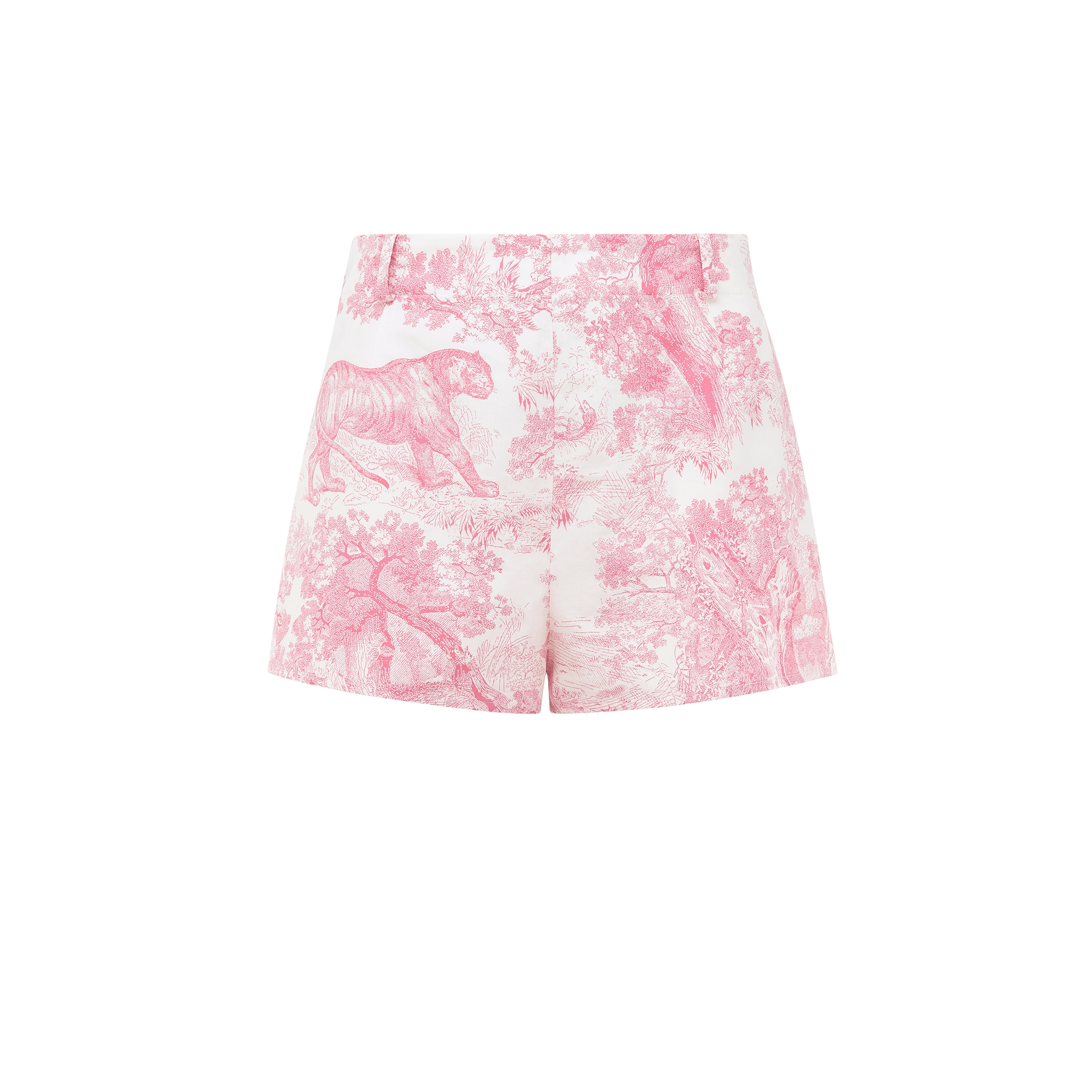 Dioriviera Shorts White Cotton and Silk Poplin with Cherry Blossom Pink ...