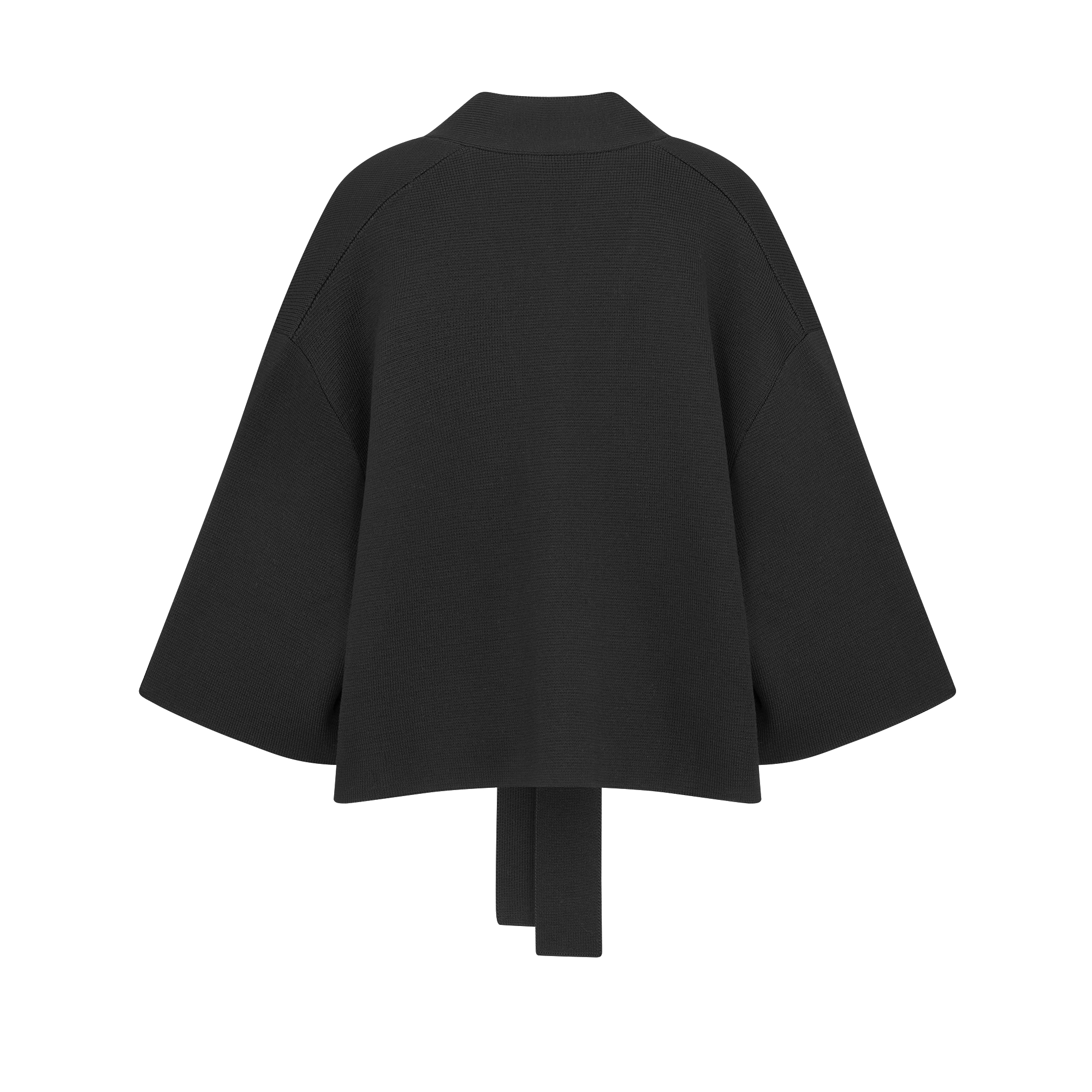 Belted Jacket Black Virgin Wool Knit | DIOR