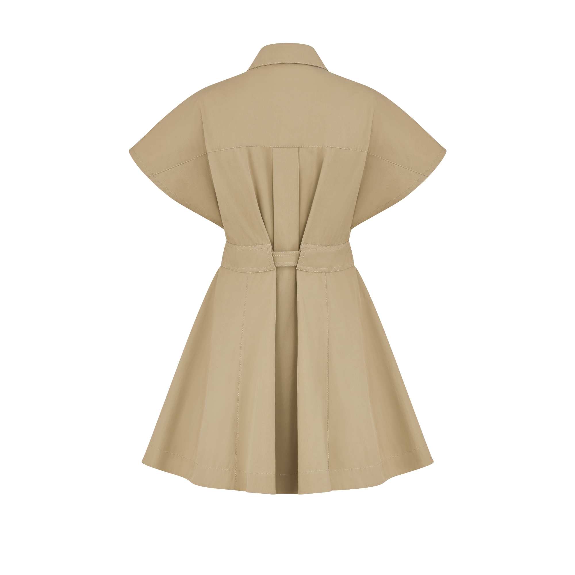 Dioriviera Short Belted Shirtdress Beige Cotton Gabardine | DIOR