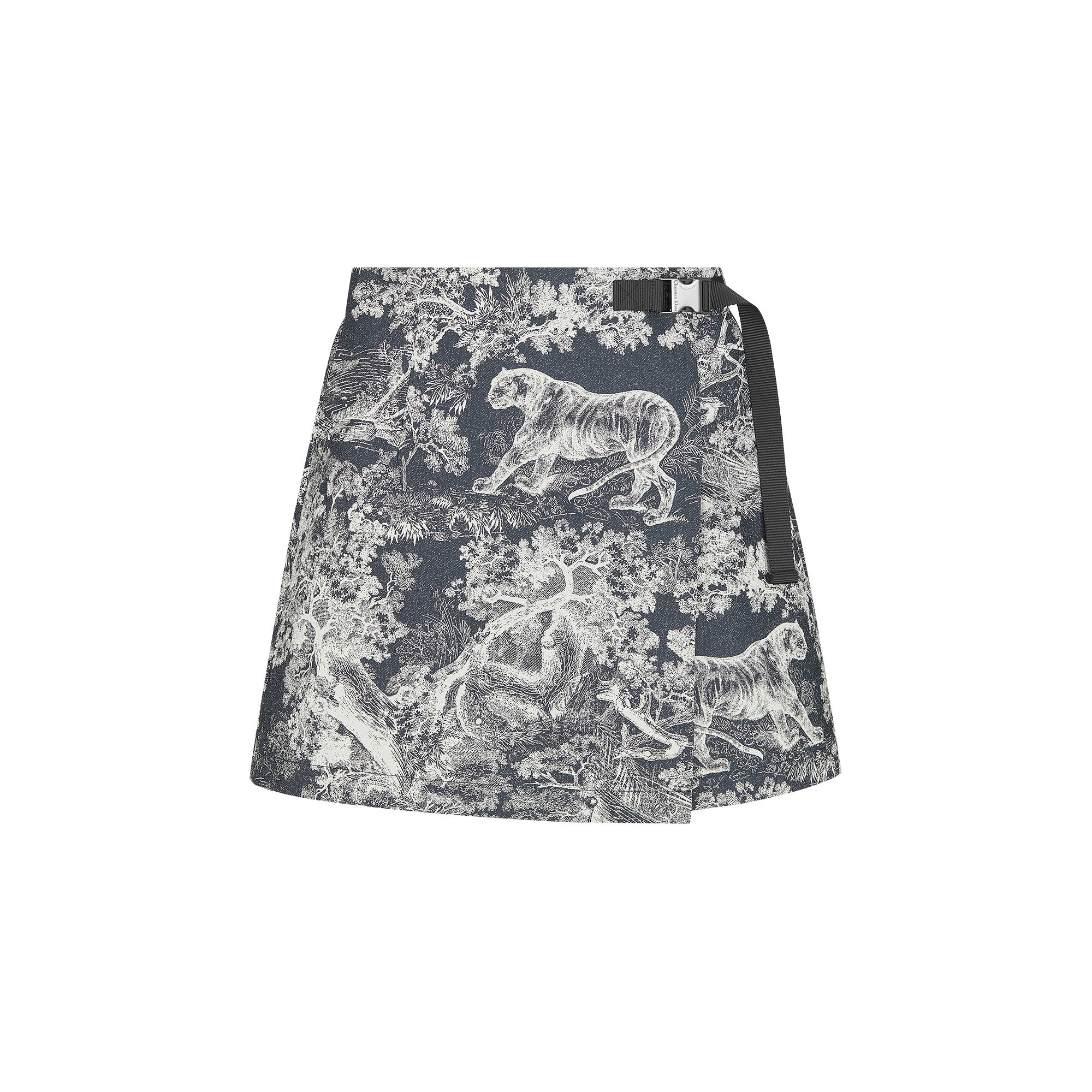 Dioriviera Skort Deep Blue and White Jacquard Technical Taffeta with ...