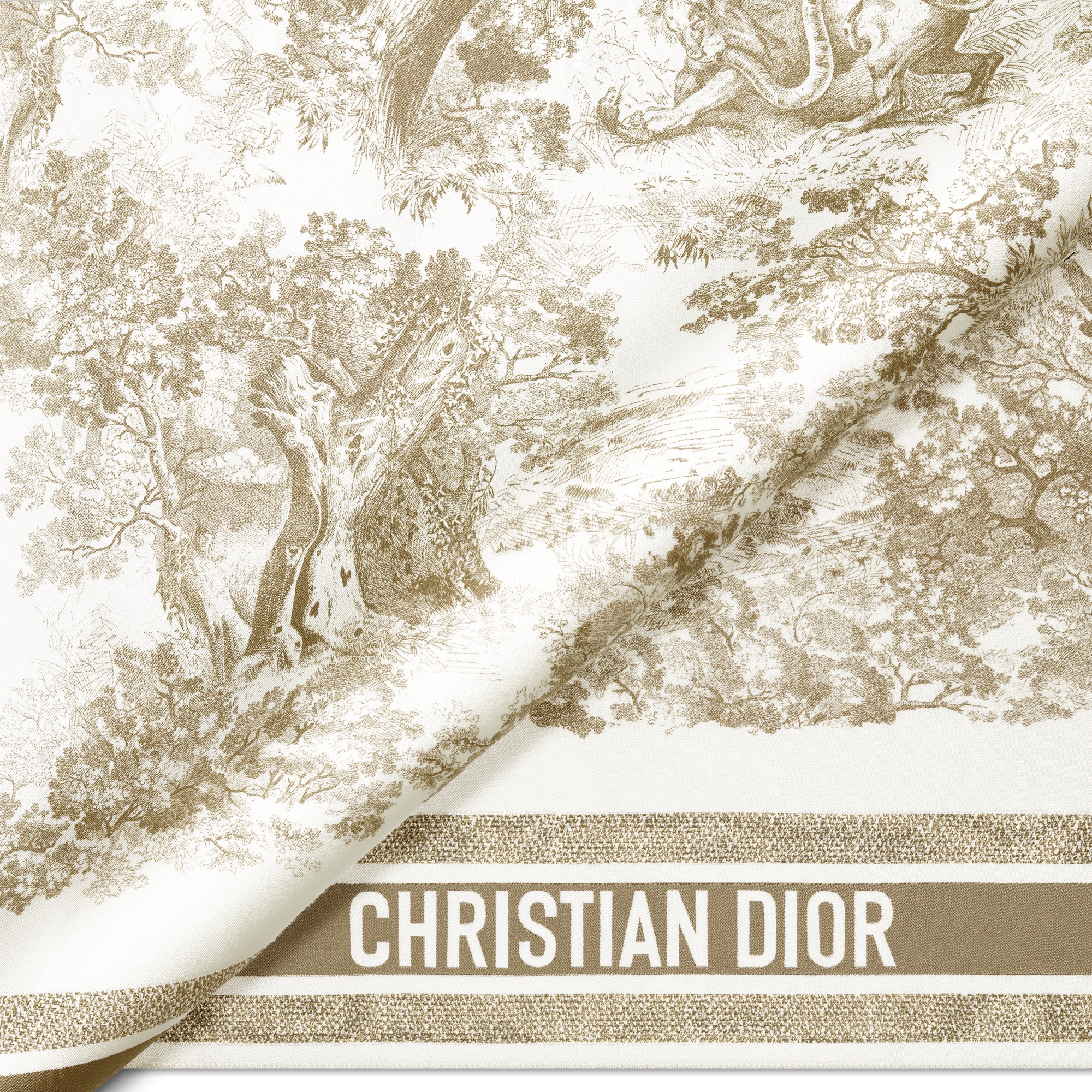 Dioriviera Toile de Jouy Sauvage Dior Silk Top White and Beige Silk ...