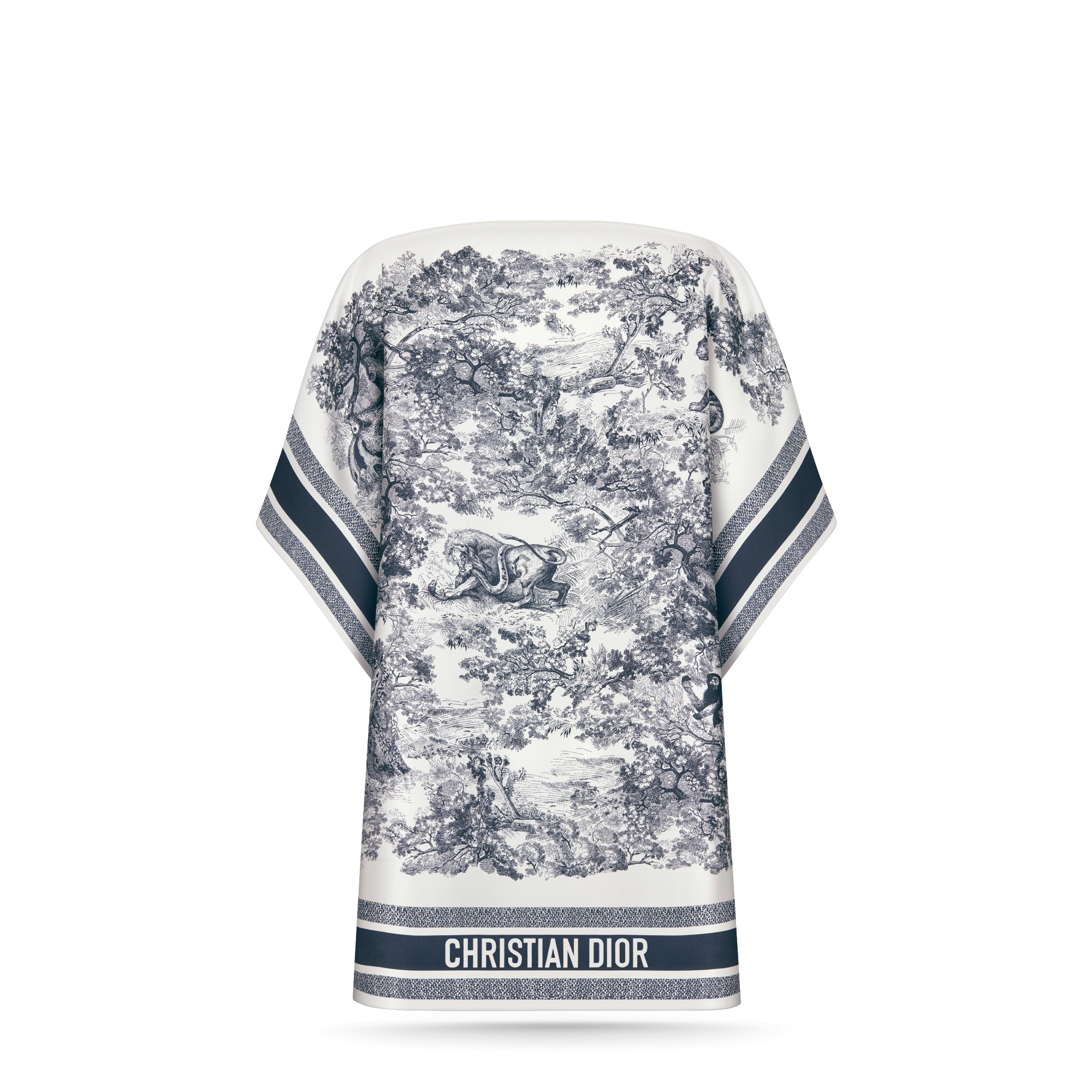 Dioriviera Dior Silk Top met Toile de Jouy Sauvage-motief Witte en ...