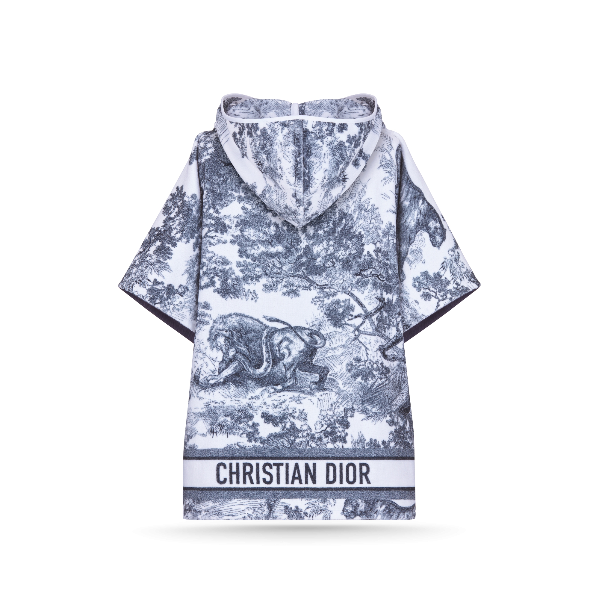 Poncho con capucha Dioriviera Toile de Jouy Sauvage Algodón azul marino ...