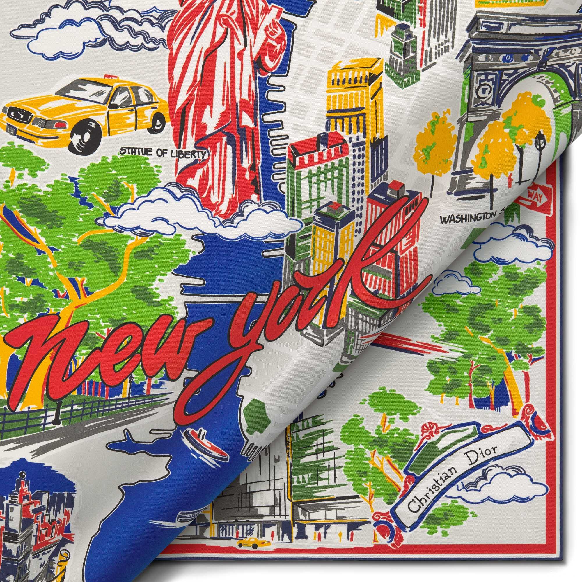 Dior Souvenir 70 Square Scarf Multicolor Silk Twill | DIOR