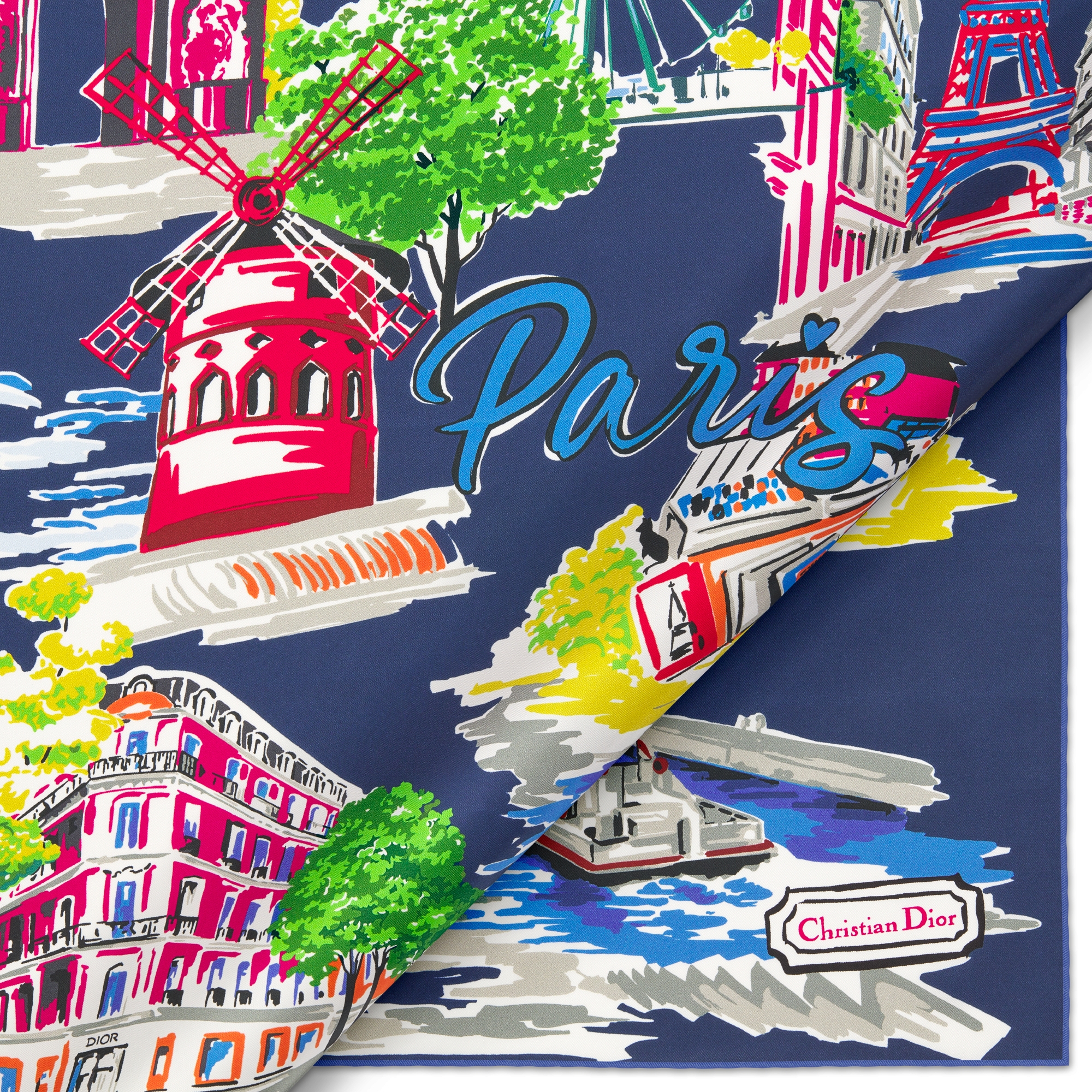 Dior Souvenir 70 Square Scarf Multicolor Silk Twill | DIOR