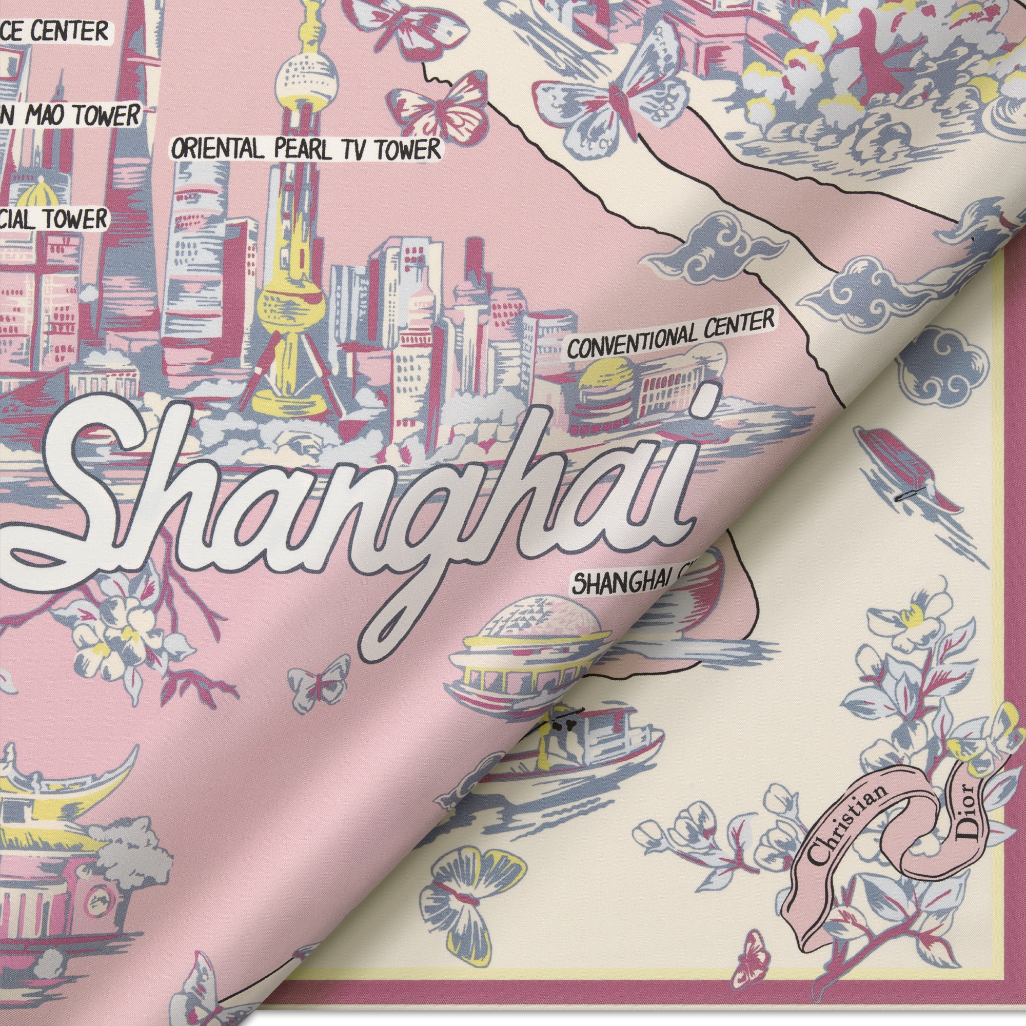 Dior Souvenir 70 Square Scarf Multicolor Silk Twill | DIOR