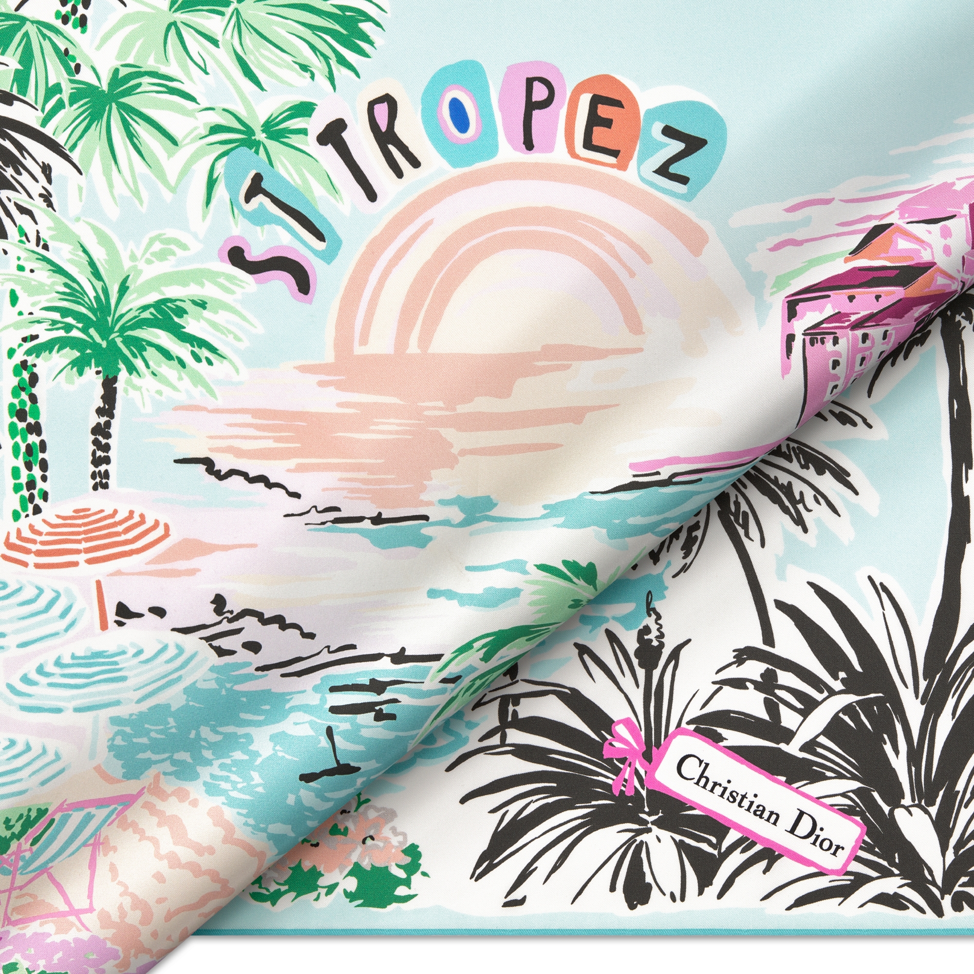 Dior Souvenir 70 Square Scarf Multicolor Silk Twill | DIOR