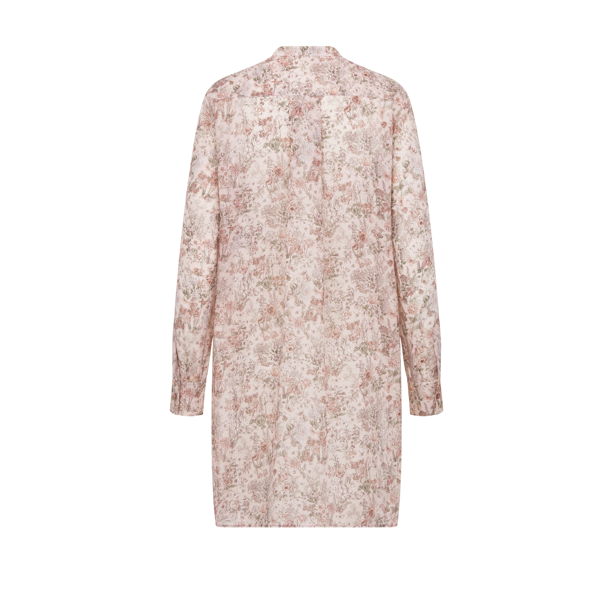 Blouse Cotton Muslin with Pink Dior Flowers Calendar Allover Motif | DIOR