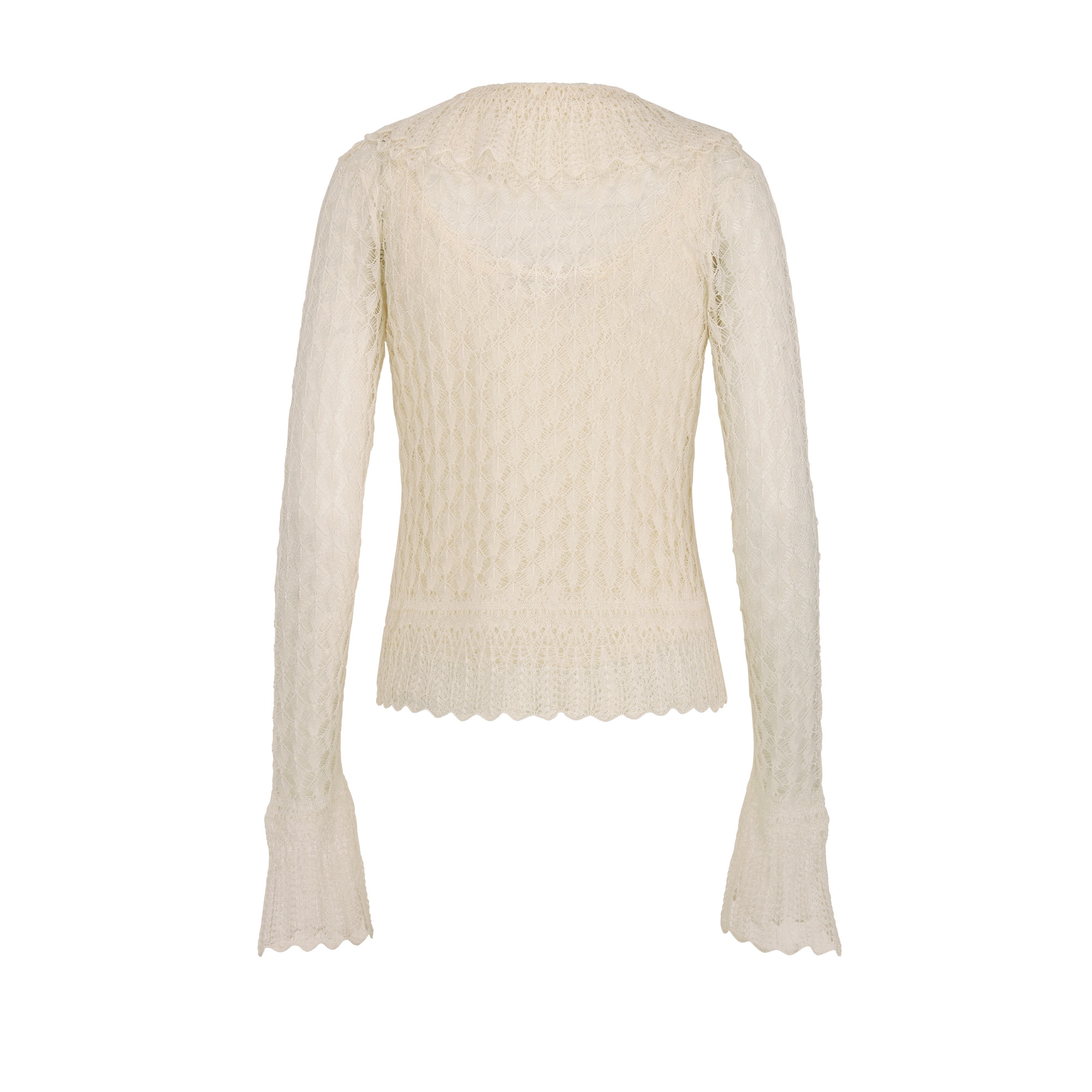 Twinset with Removable Ruched Collar Ecru Linen-, Silk- and Cotton ...