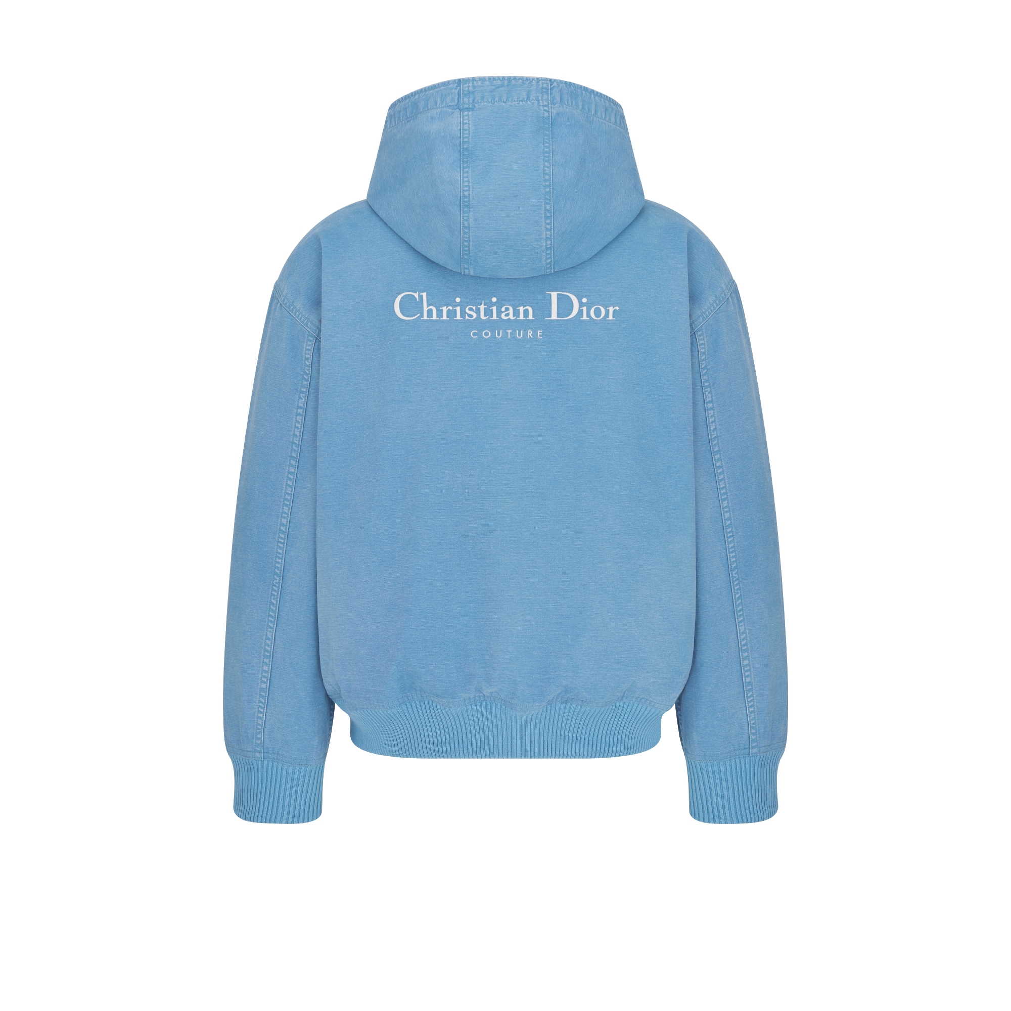 Christian Dior Couture Hooded Sweatshirt Blue Cotton Denim | DIOR