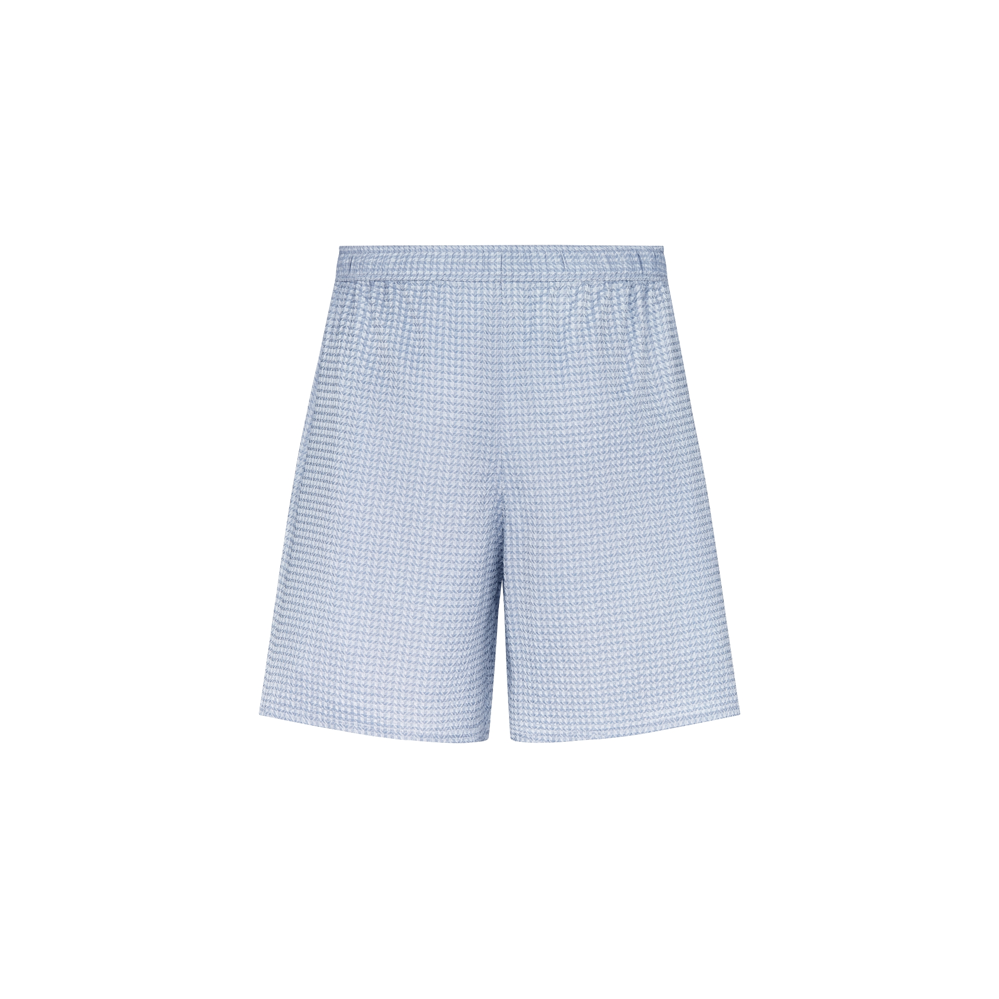 Shorts with Christian Dior Couture Embroidery Blue Checkered Silk-Blend ...