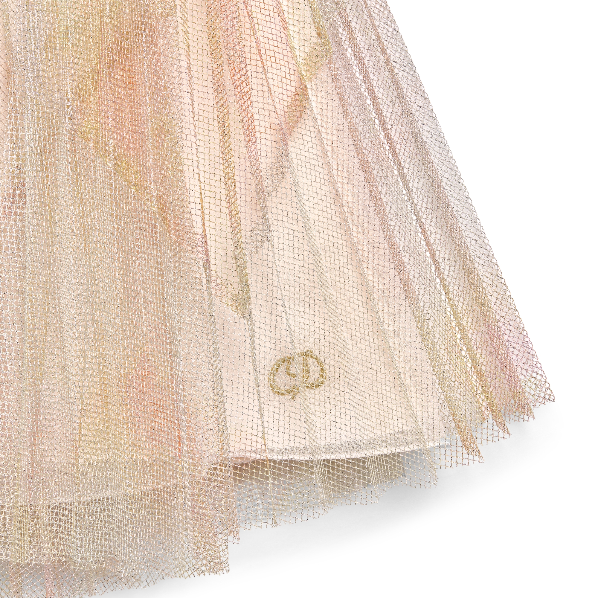 Baby Flared Dress Metallic Multicolor Pleated Tulle | DIOR