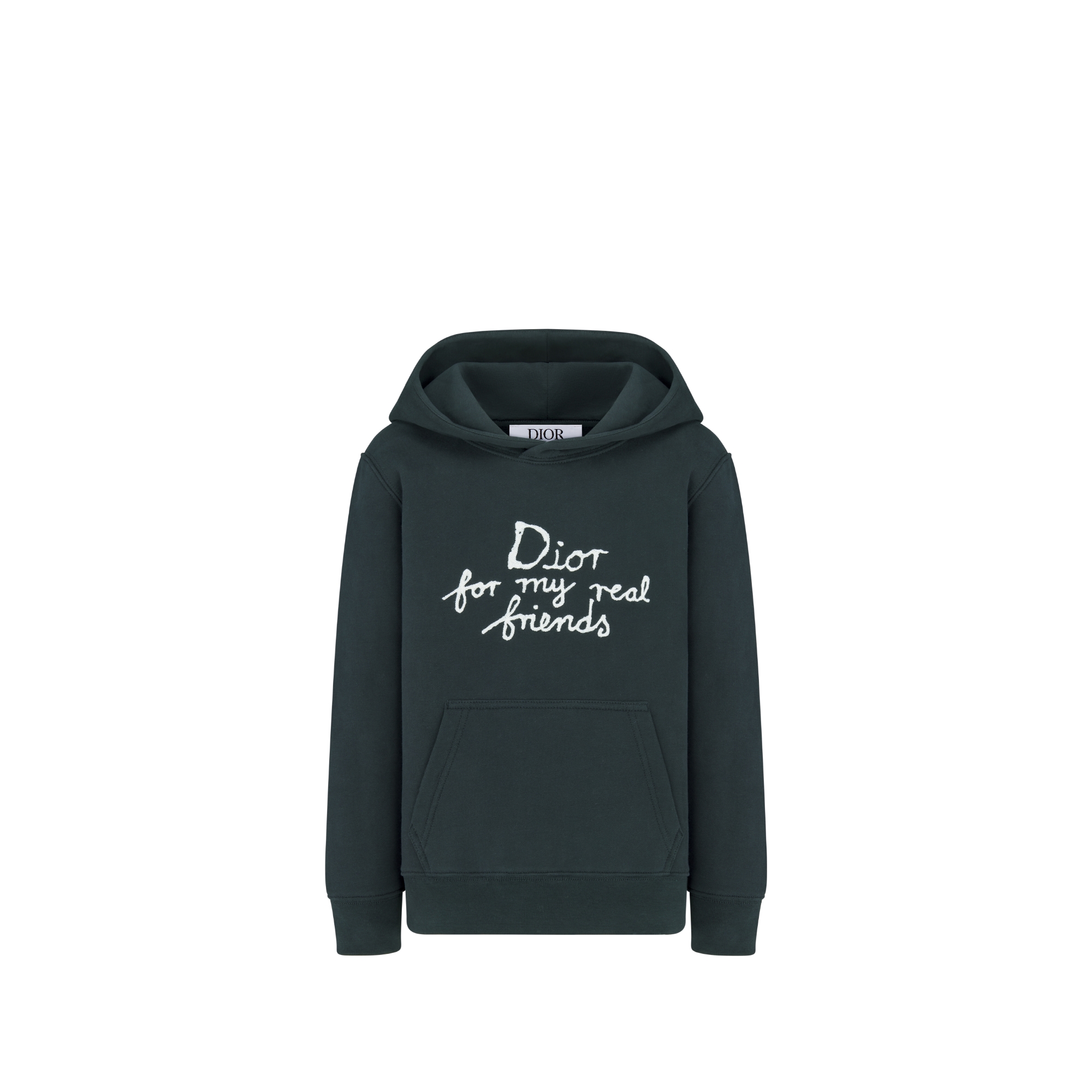 Kids' DIOR AND HYLTON NEL Hooded Sweatshirt Navy Blue Cotton Fleece | DIOR