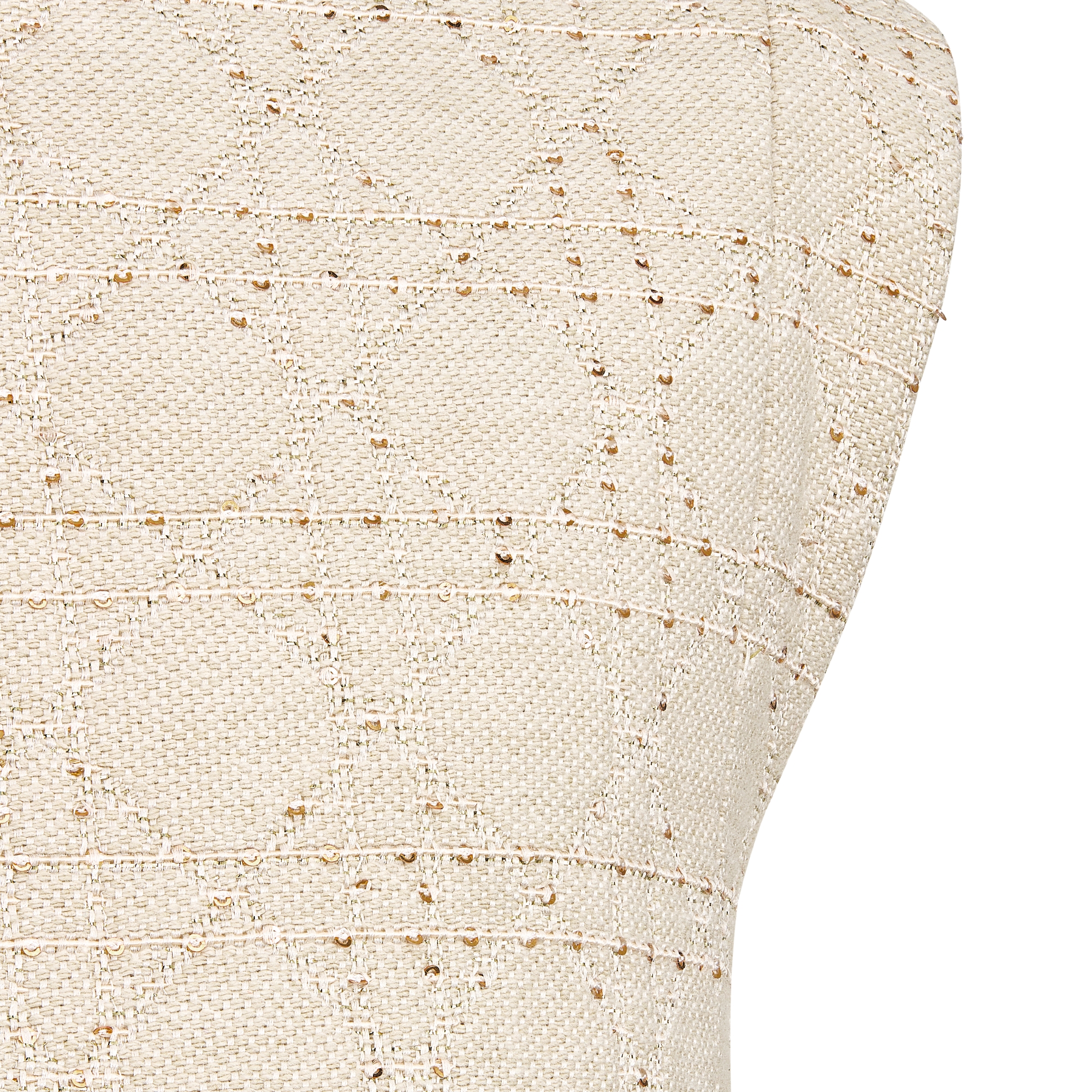 Robe trapèze enfant Tweed de coton ivoire Cannage doré | DIOR