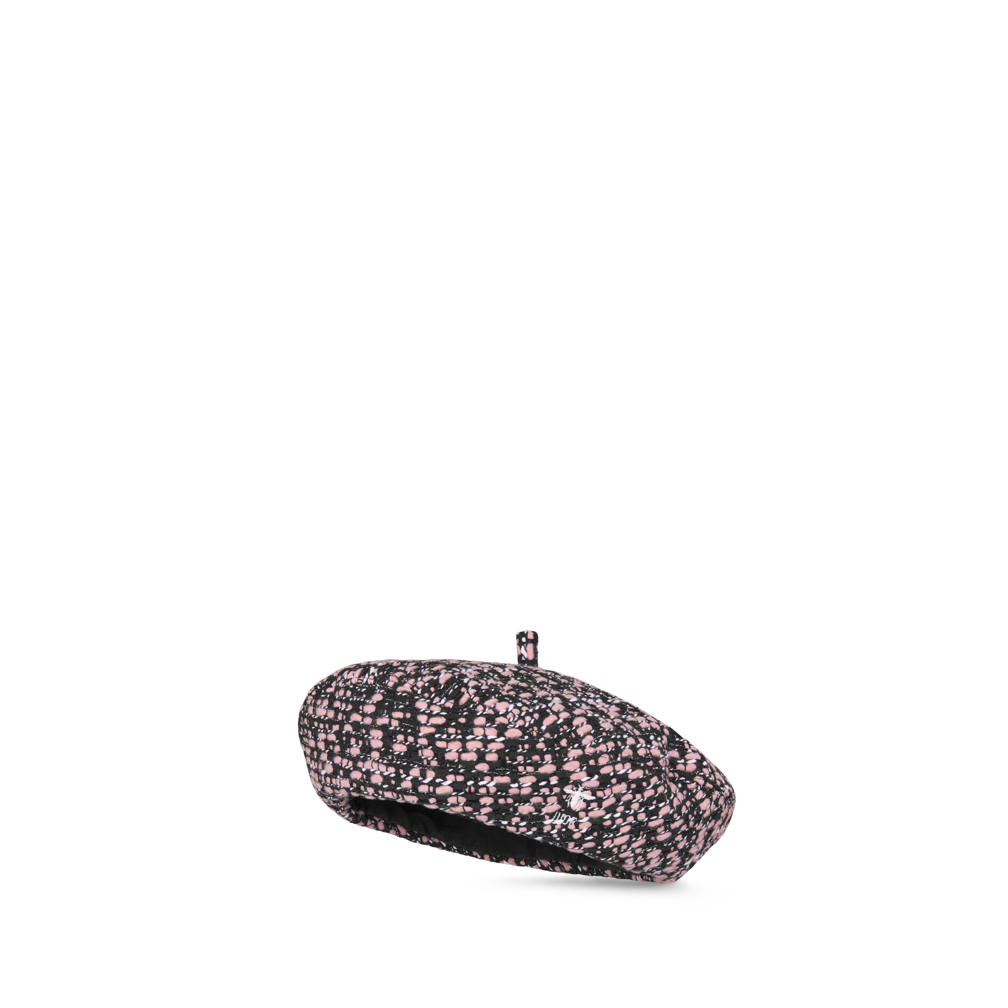 Kids' Beret Black, Pink and Silver-Tone Tweed | DIOR