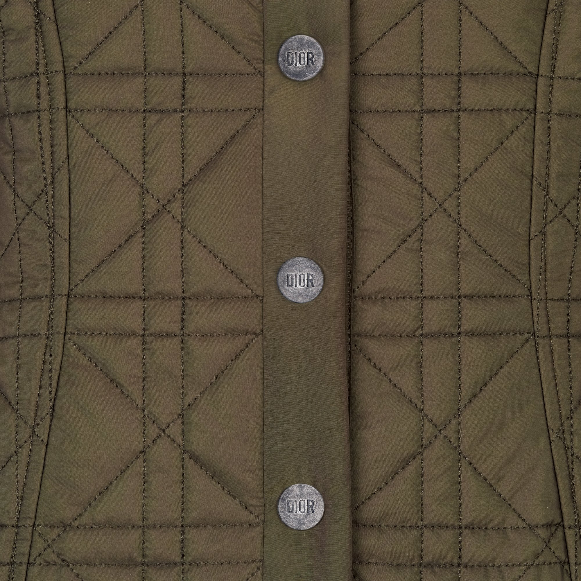 Kids' Bar Jacket Khaki Cannage Quilted Technical Fabric | DIOR