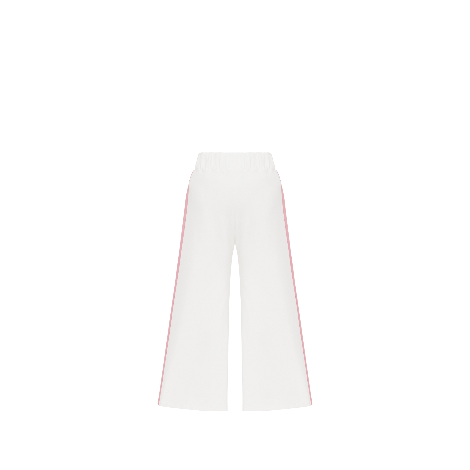 Kids' Track Pants Ivory and Antique Pink Cotton Fleece | DIOR