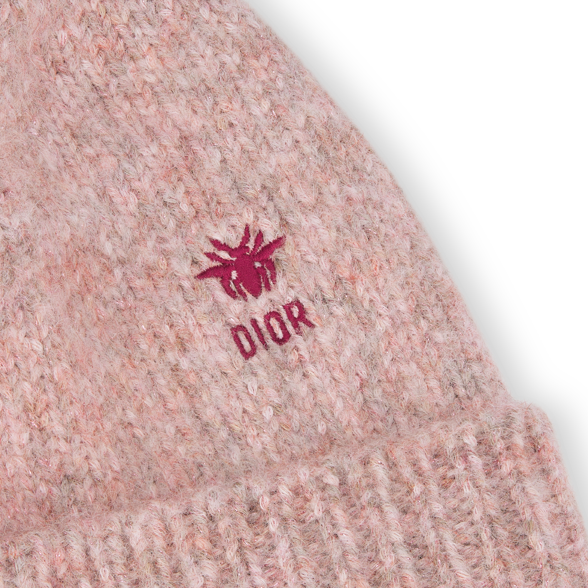 Bonnet enfant Maille de coton, alpaga et laine moulinés vieux rose et ...