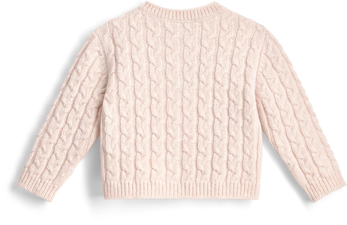 Baby Cardigan Pale Pink Cable-Knit Wool and Silk | DIOR