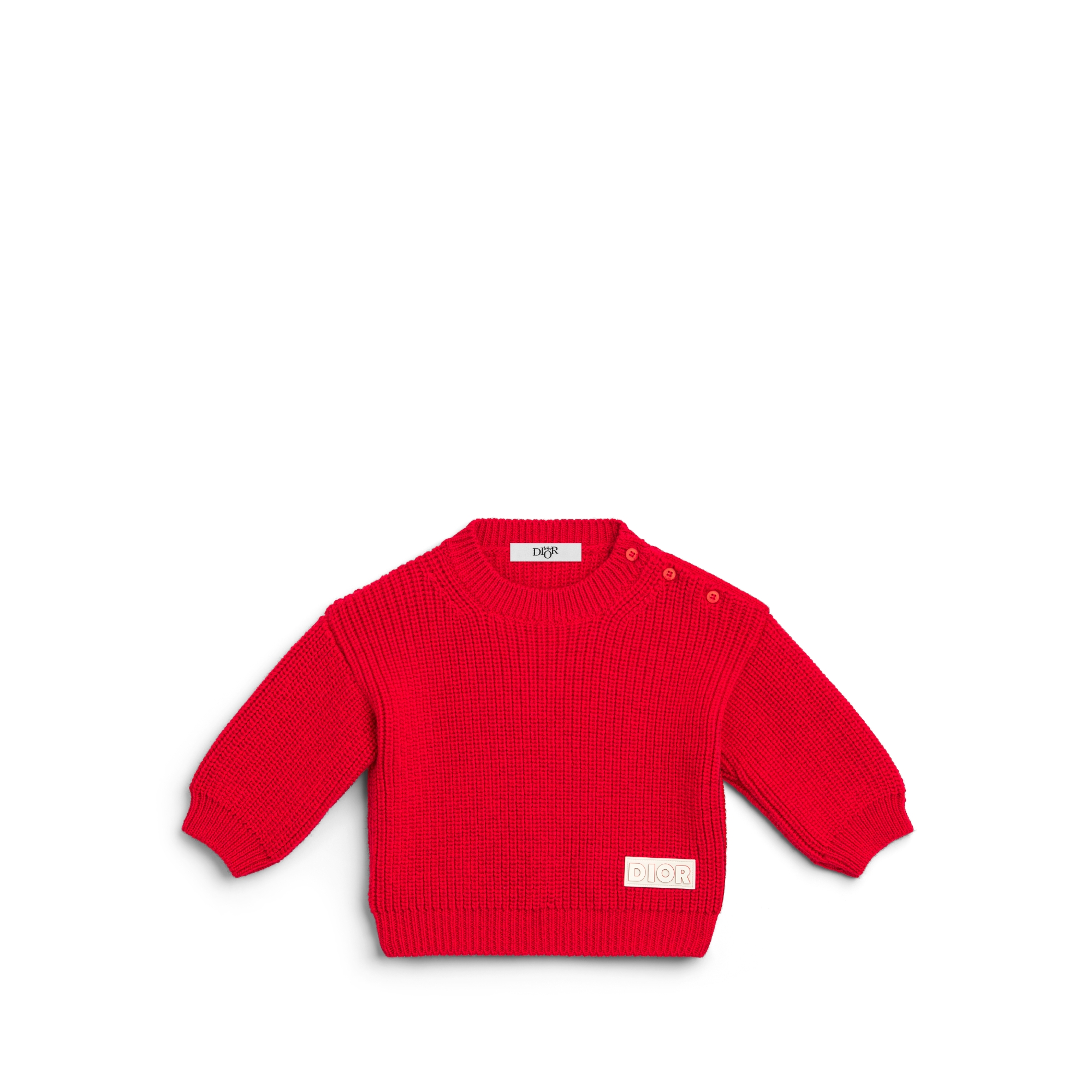 Baby Sweater Red Wool Knit | DIOR