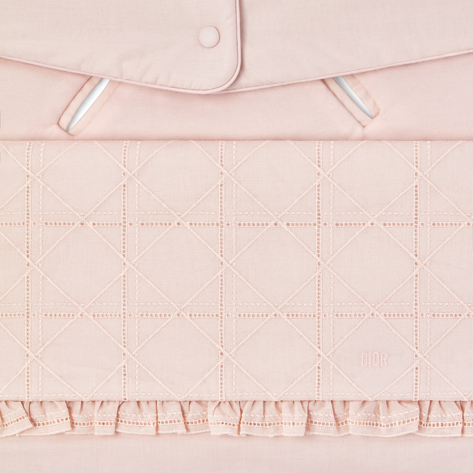 Slaapzak Vaalroze katoenvoile met Cannage-motief | DIOR