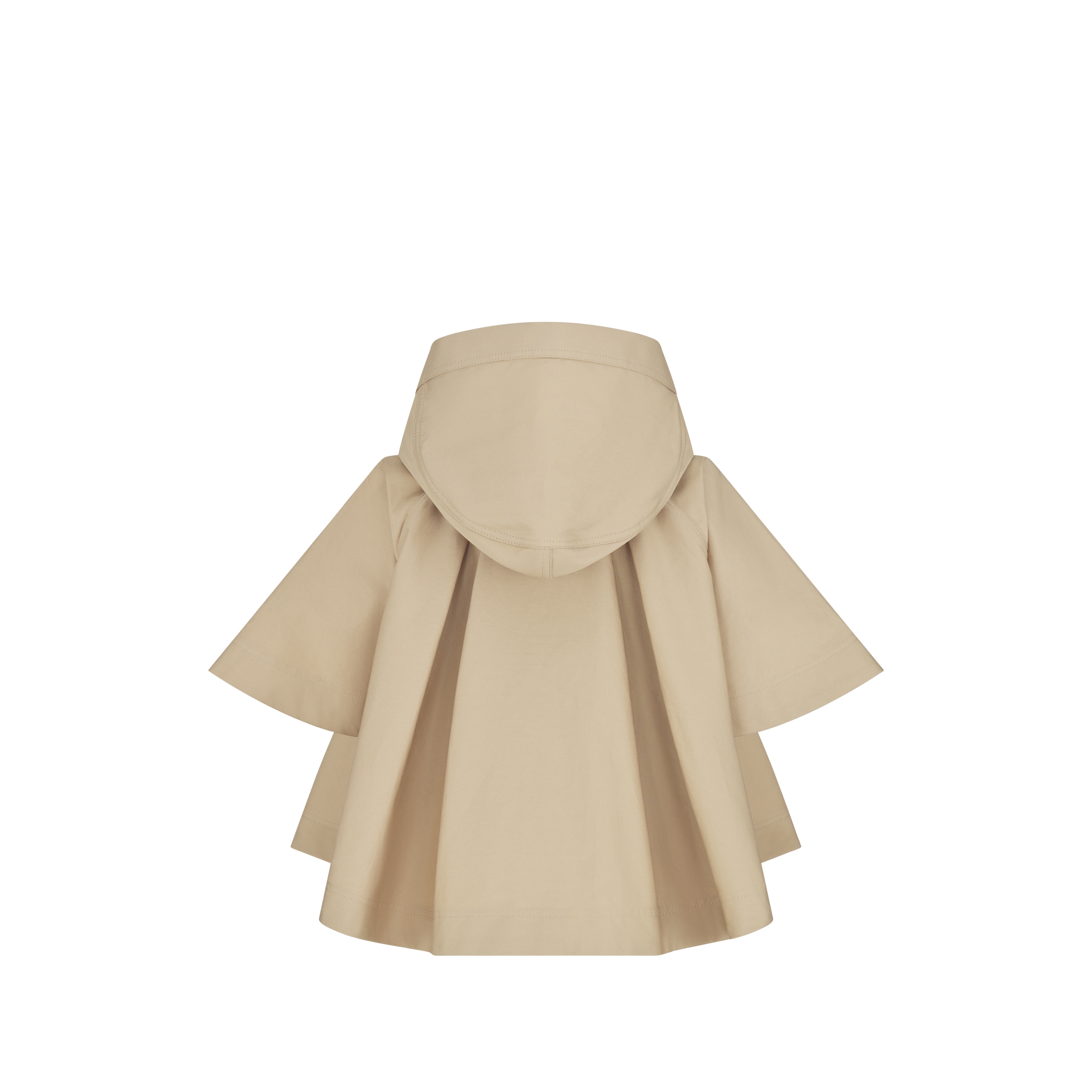 Kids' Hooded Cape Beige Cotton Gabardine | DIOR