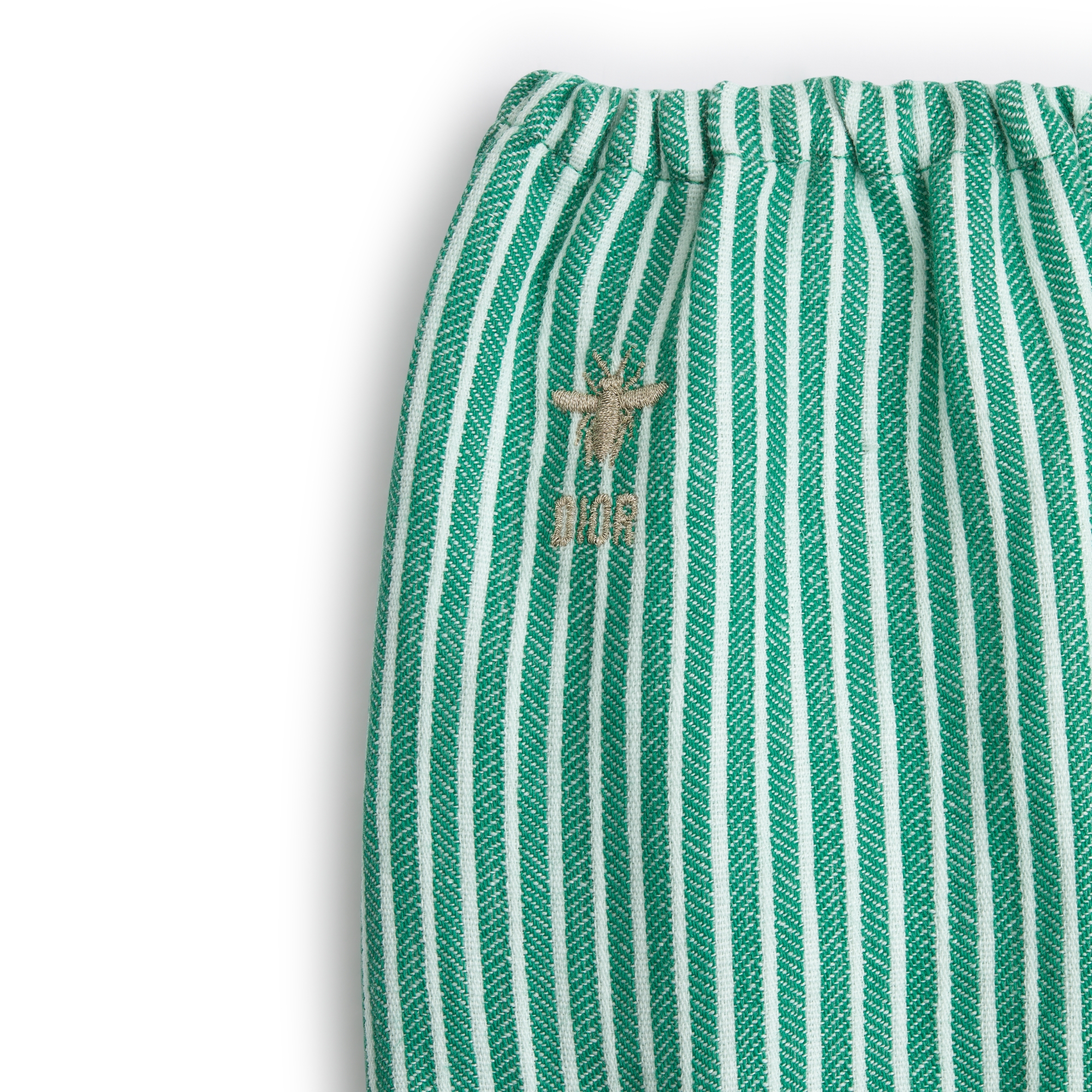 Bloomer voor baby’s Katoen en linnen met ivoorkleurige en groene ...