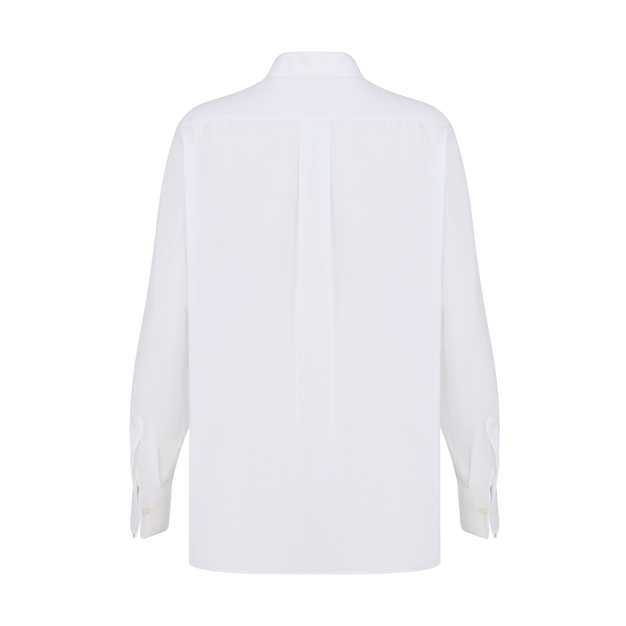 Blouse with Ruffled Neckline White Cotton Poplin | DIOR