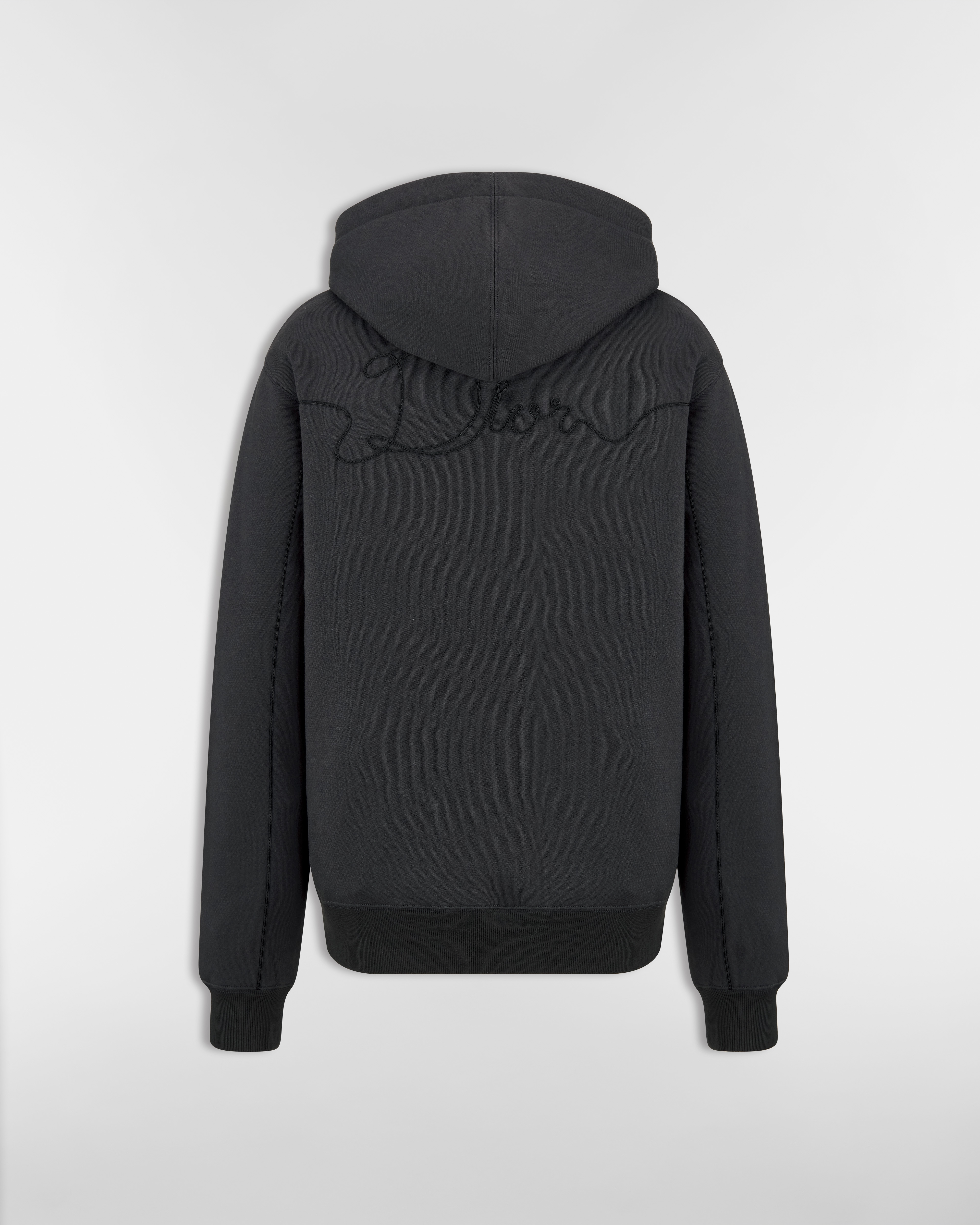 Dior Band Kapuzenpullover Baumwollfleece in sattem Grau | DIOR