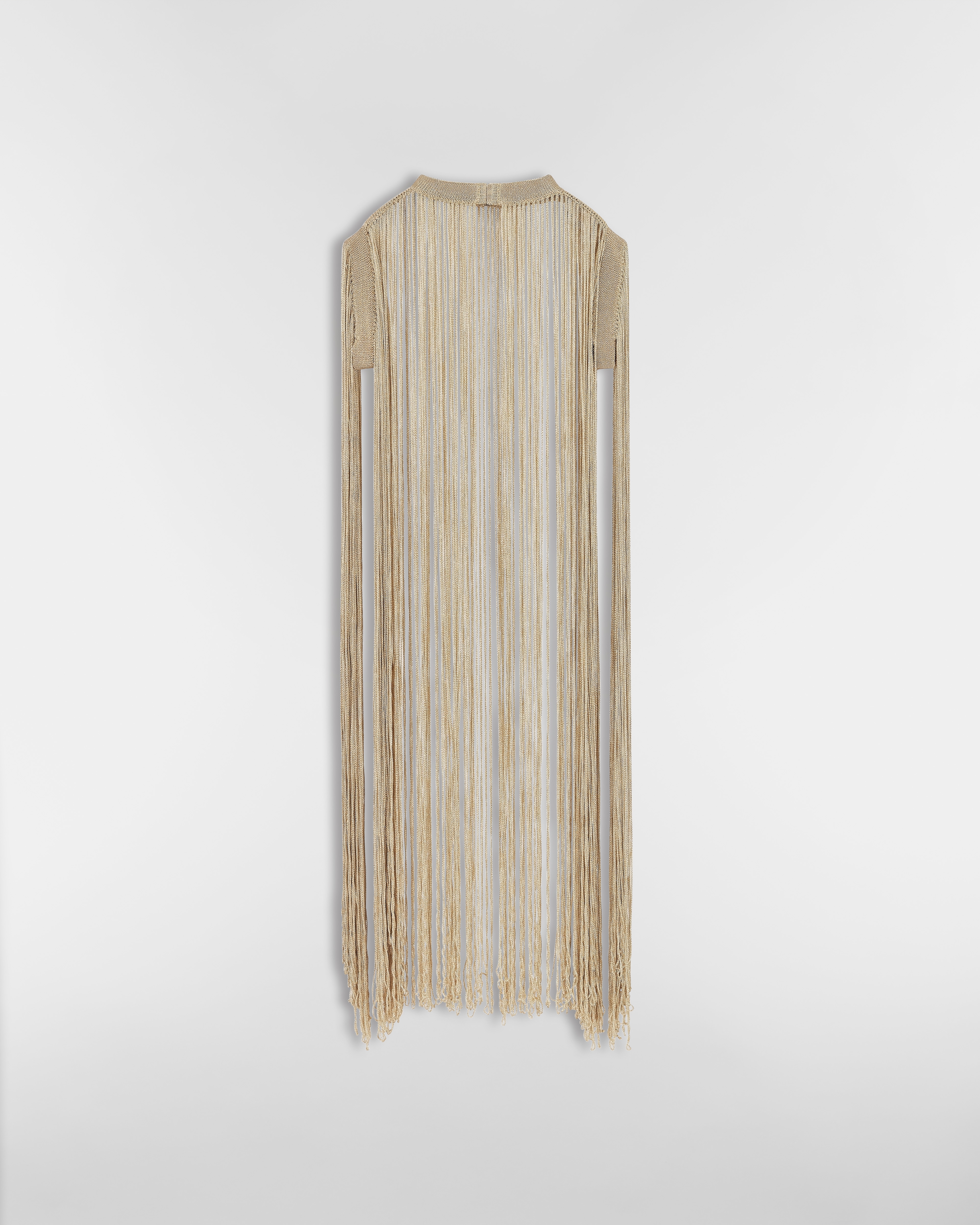 Capa com franjas Malha metálica dourada | DIOR