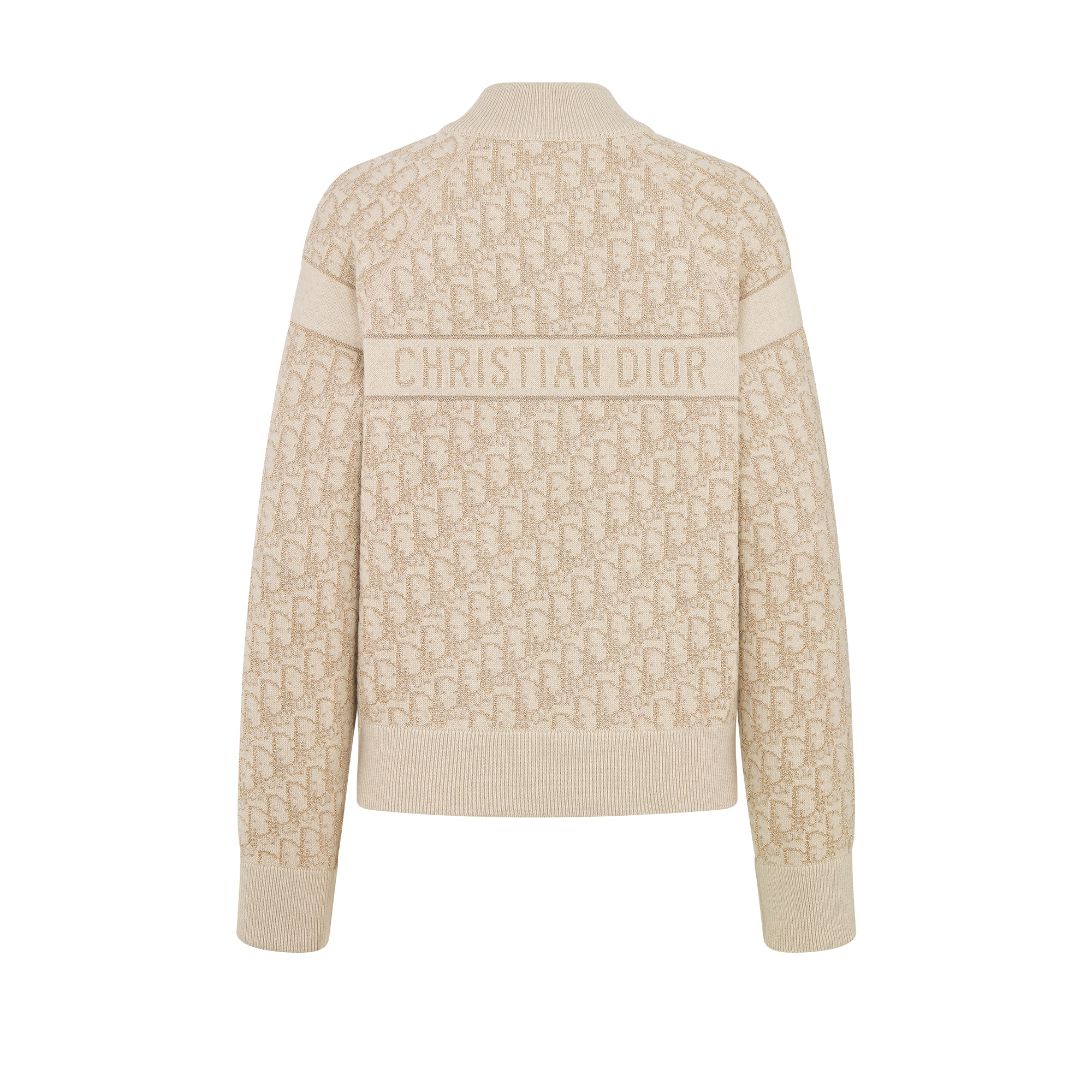 Reversible Zipped Bomber Jacket Gold-Tone Metallic Cashmere-Blend Knit ...