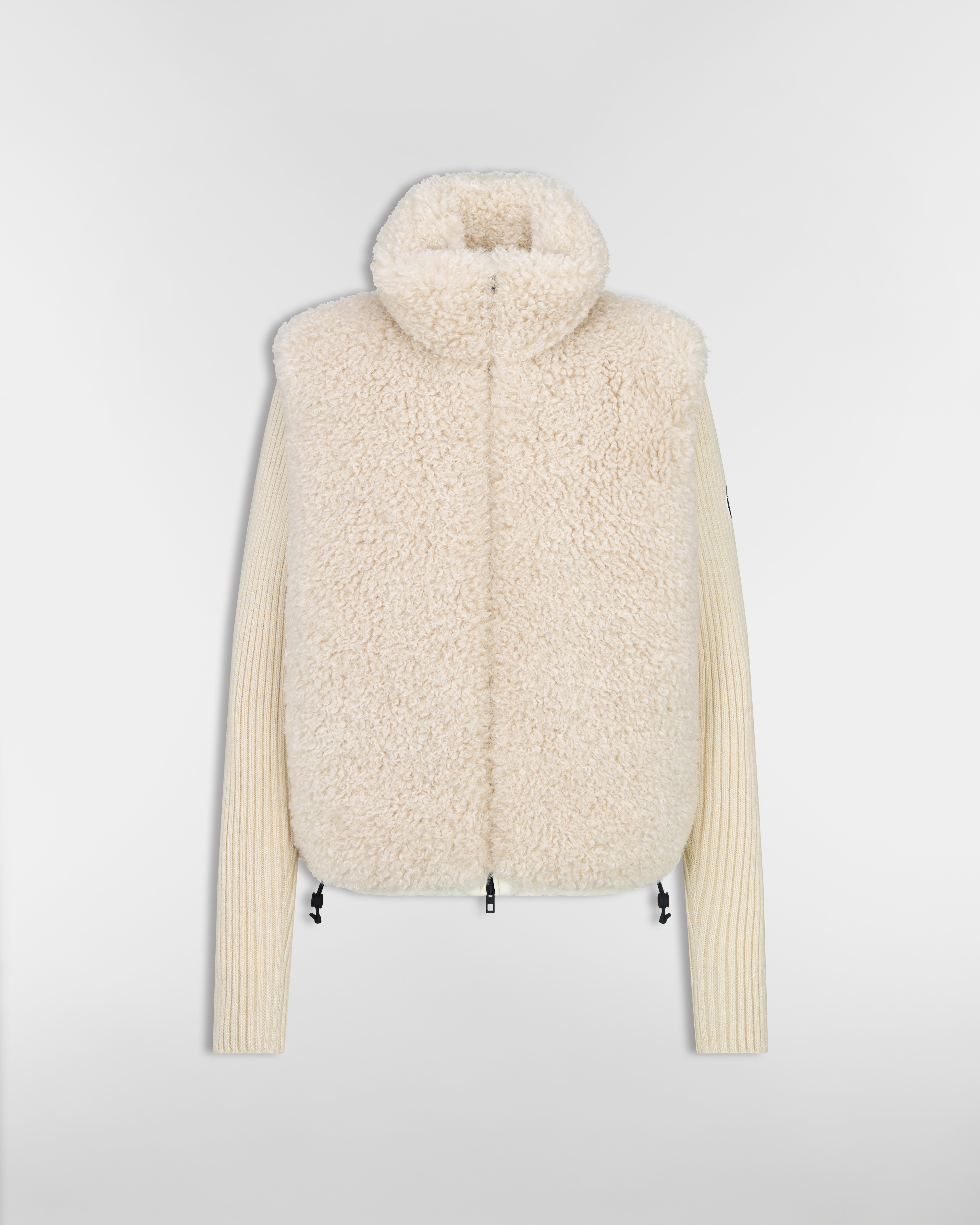 DiorAlps Puffer Jacket Ecru Quilted Technical Taffeta, Beige Fleece and ...