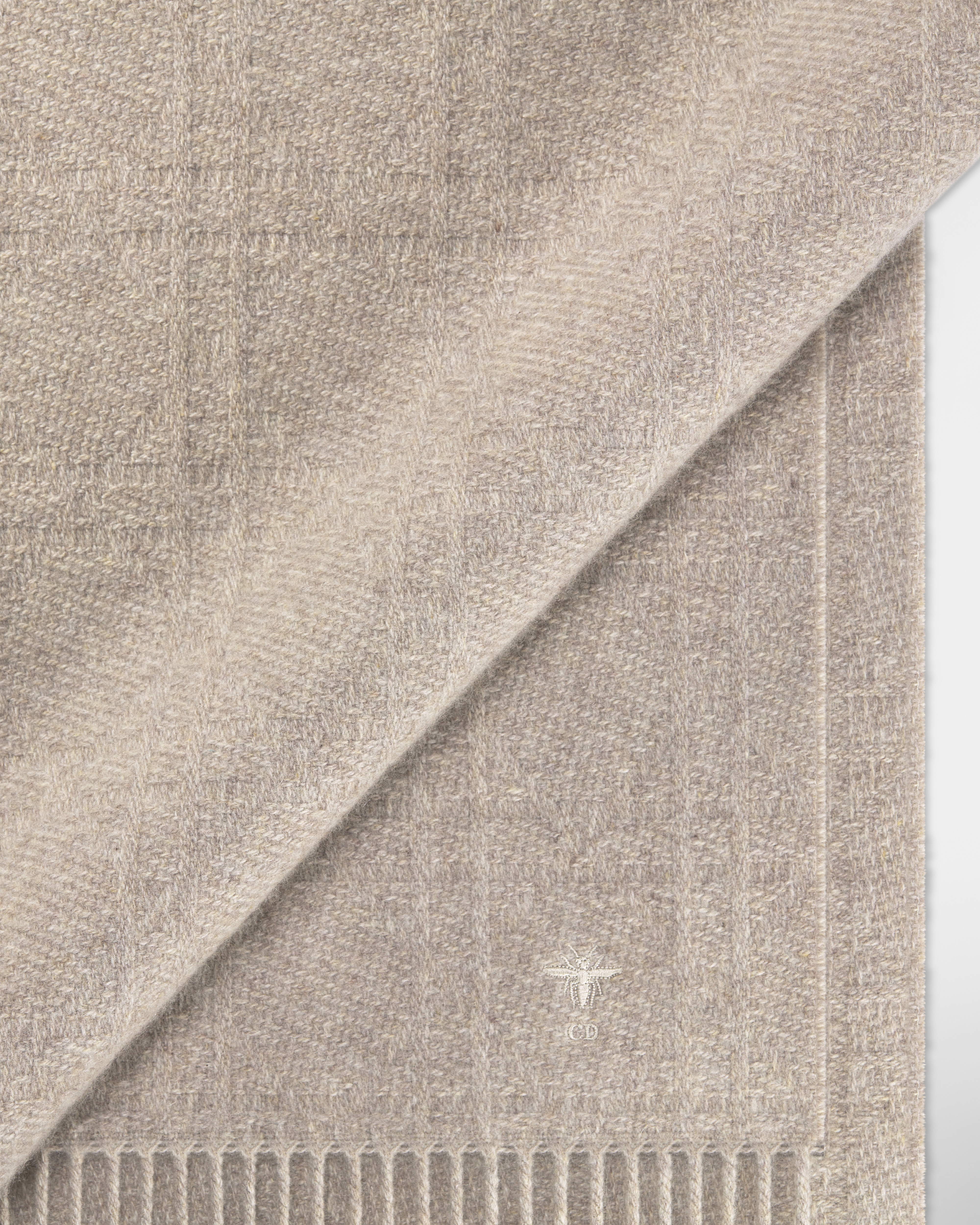 Sciarpa Dior Cannage Maglia di cachemire marrone talpa | DIOR