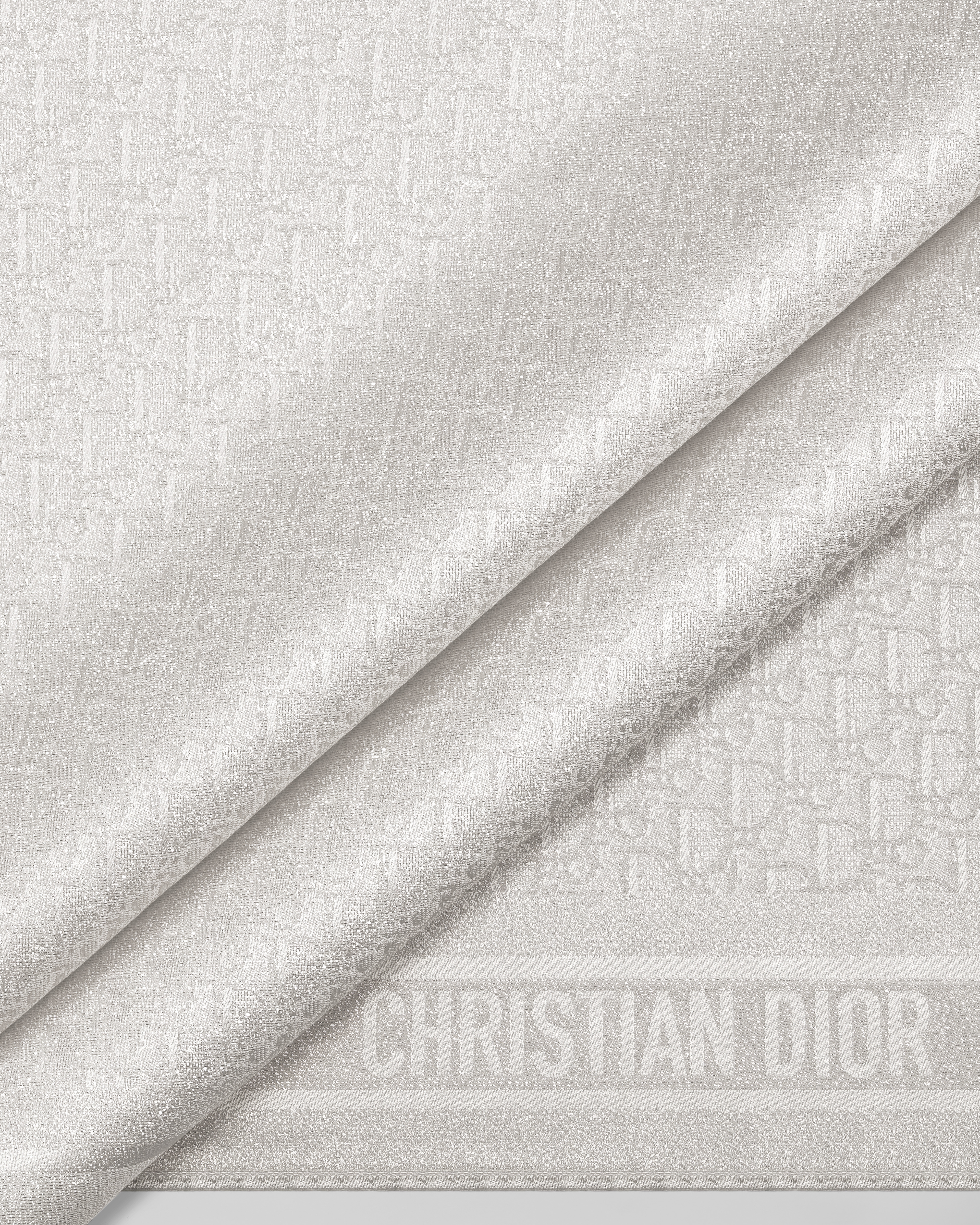 Dior Oblique Natte Shawl Silver-Tone Silk and Cashmere Blend with ...